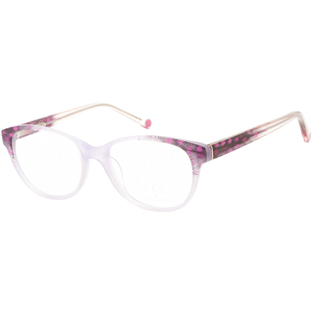 Ccs By Coco Song Unisex Eyeglasses - Clear Lens Purple/White Frame | C