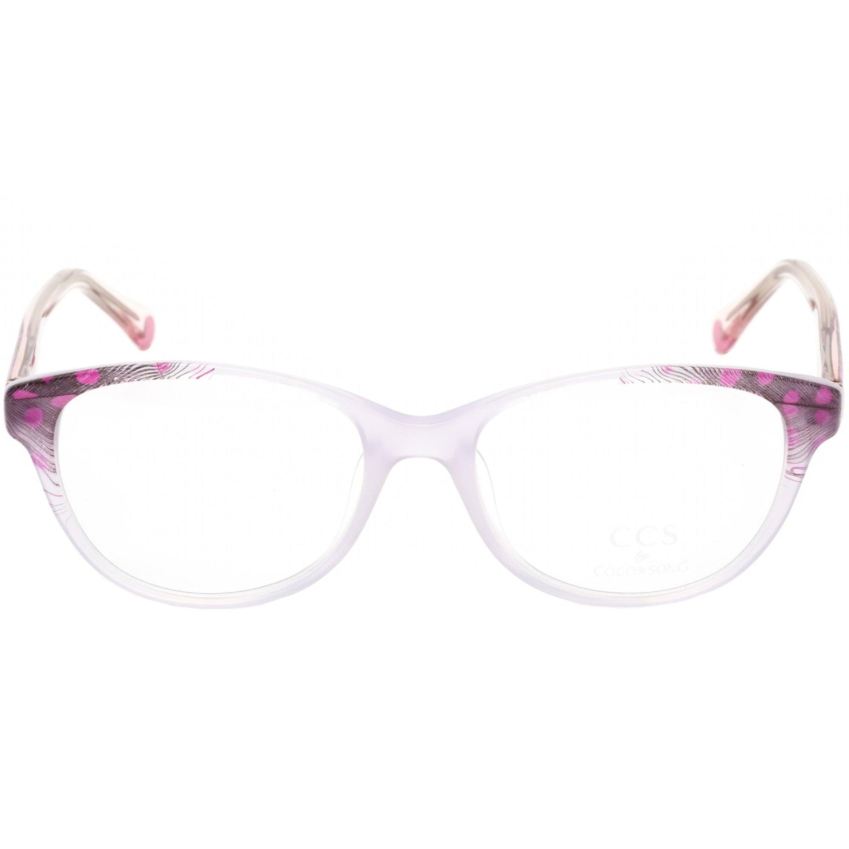 Ccs By Coco Song Unisex Eyeglasses - Clear Lens Purple/White Frame ...