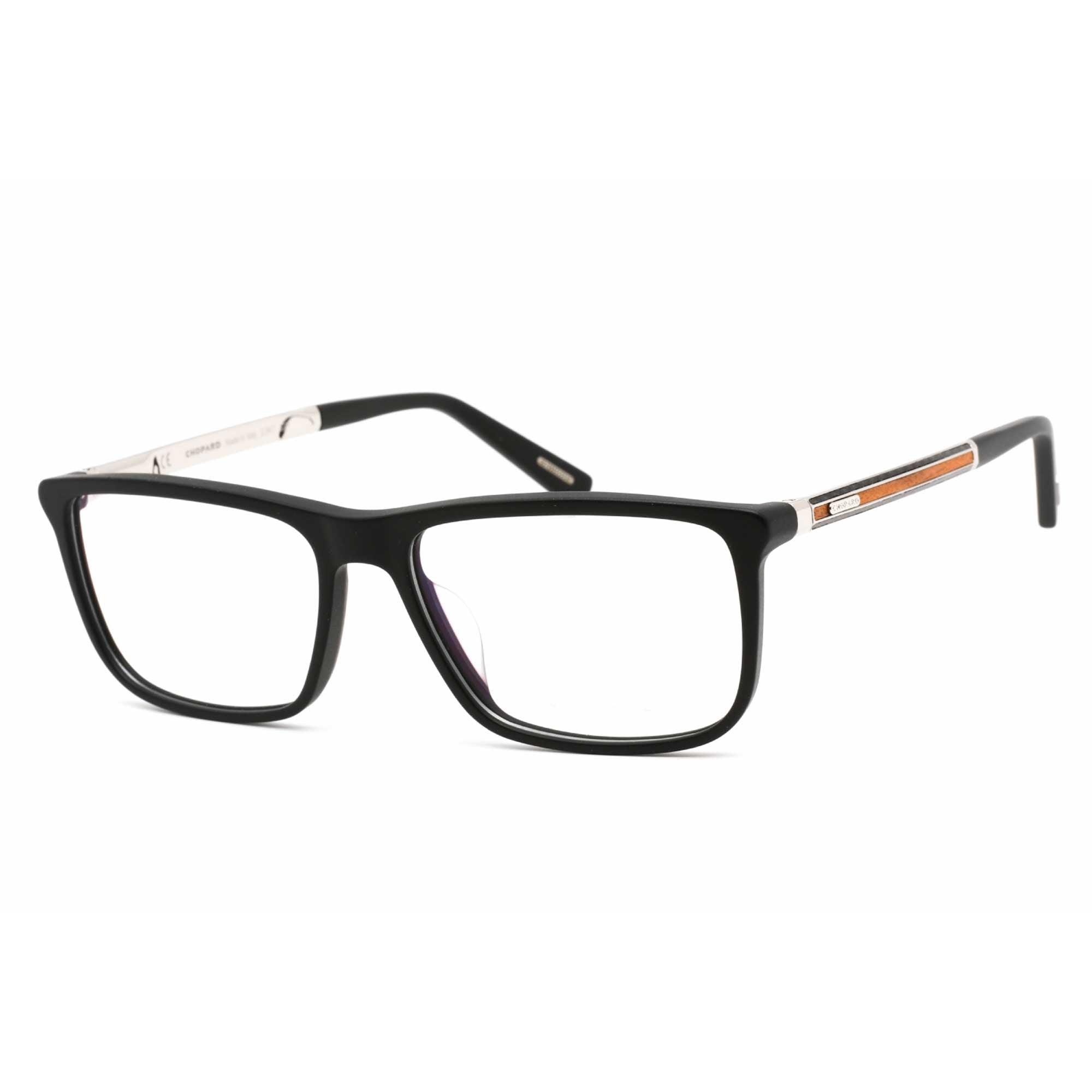 Chopard Unisex Eyeglasses - Black Rectangular Plastic Frame Demo Lens