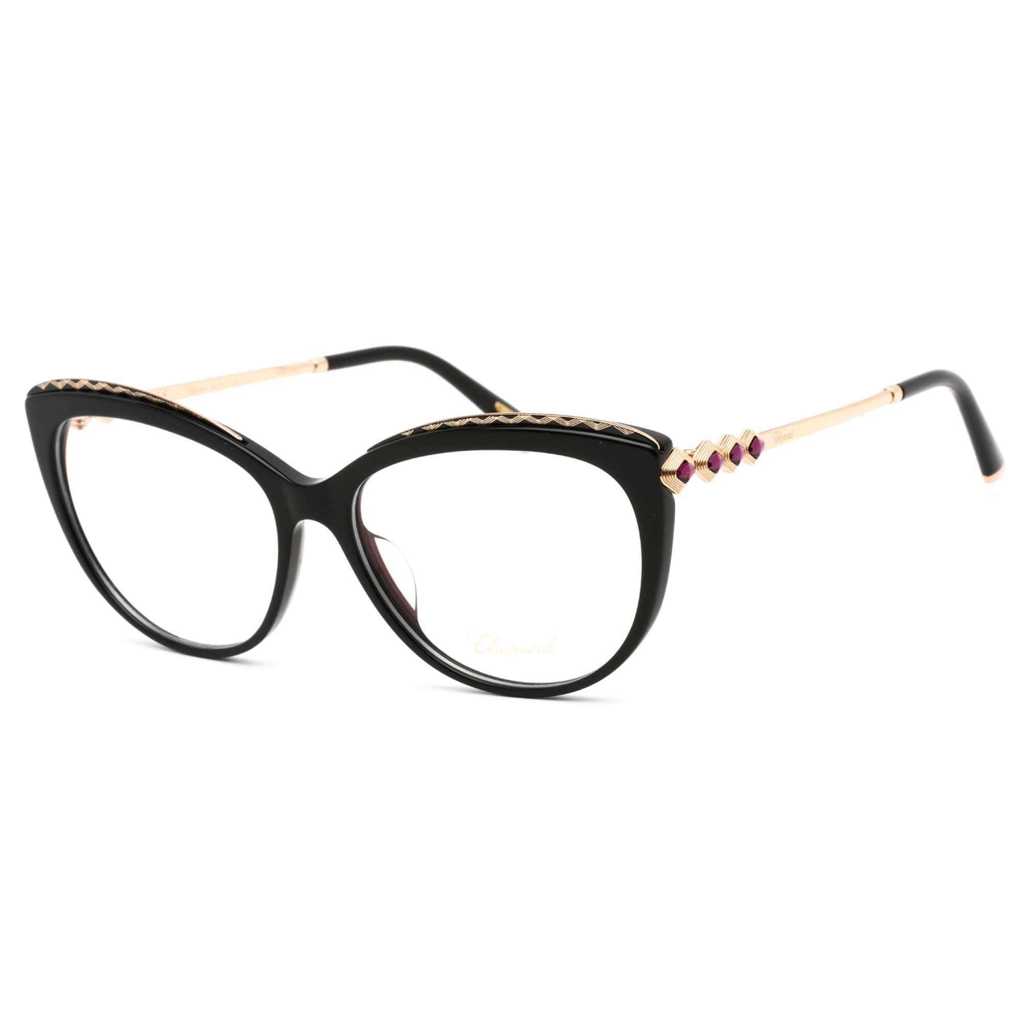 Chopard Women's Eyeglasses - Black Cat Eye Plastic Frame Demo Lens | V