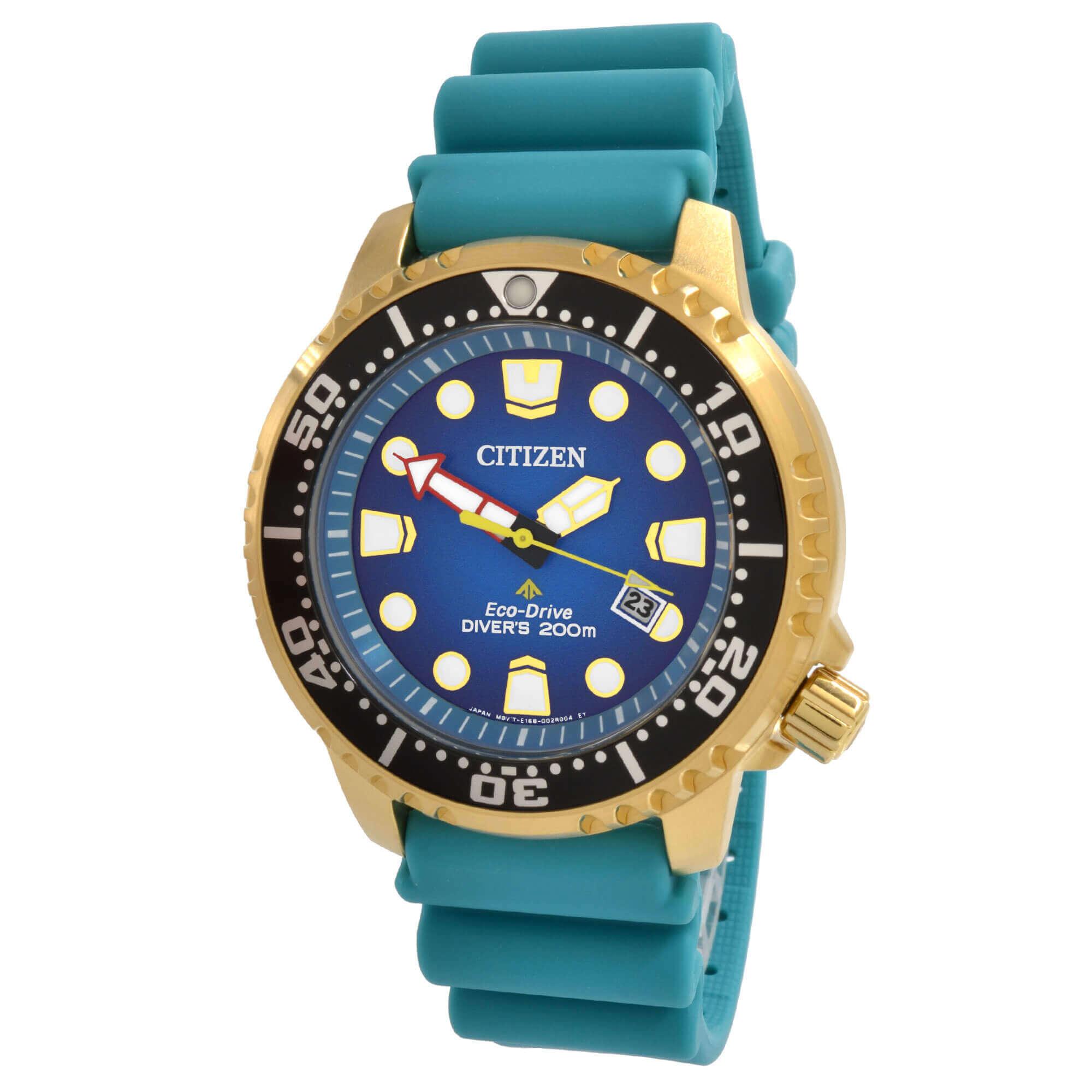 Citizen Men's Watch - Promaster Dive Date Turquoise Polyurethane Strap