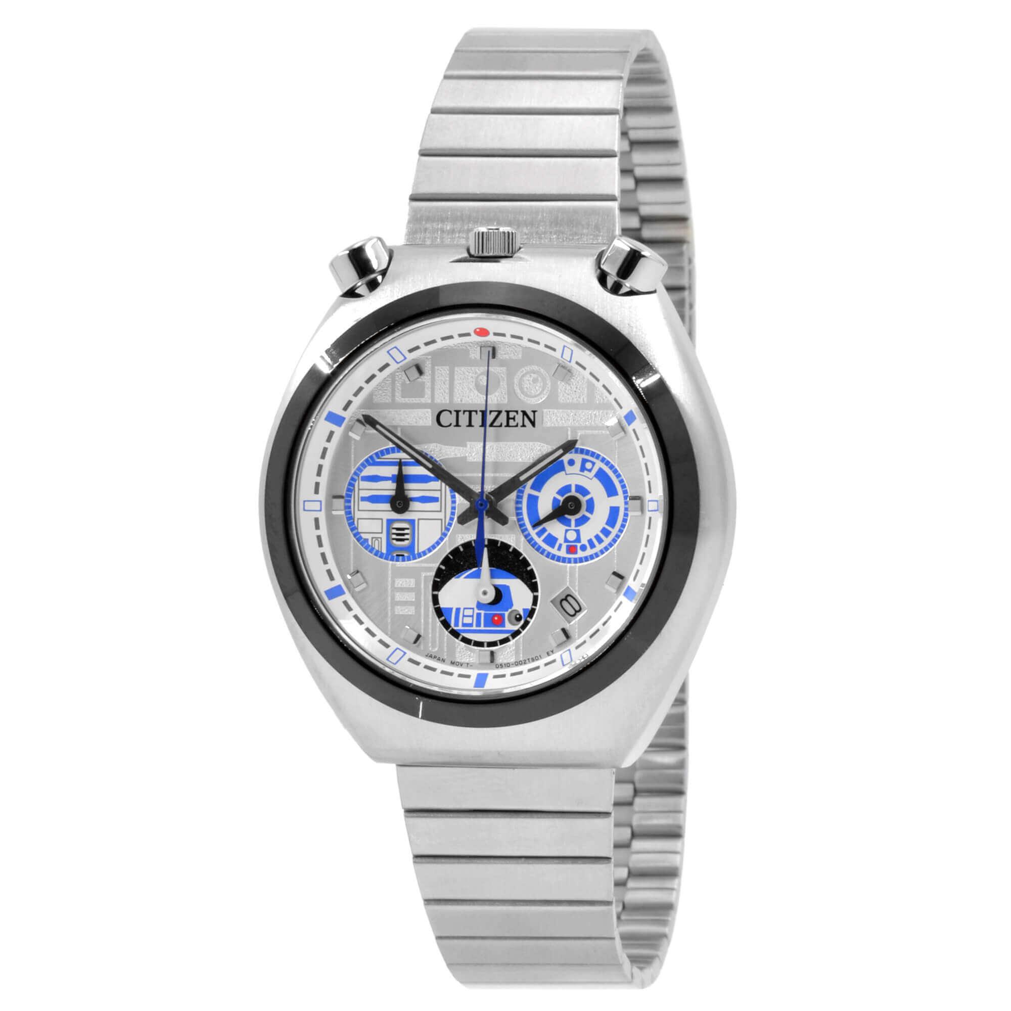 Citizen Men's Watch - Star Wars R2-D2 Tsuno Chronograph Silver Bracele