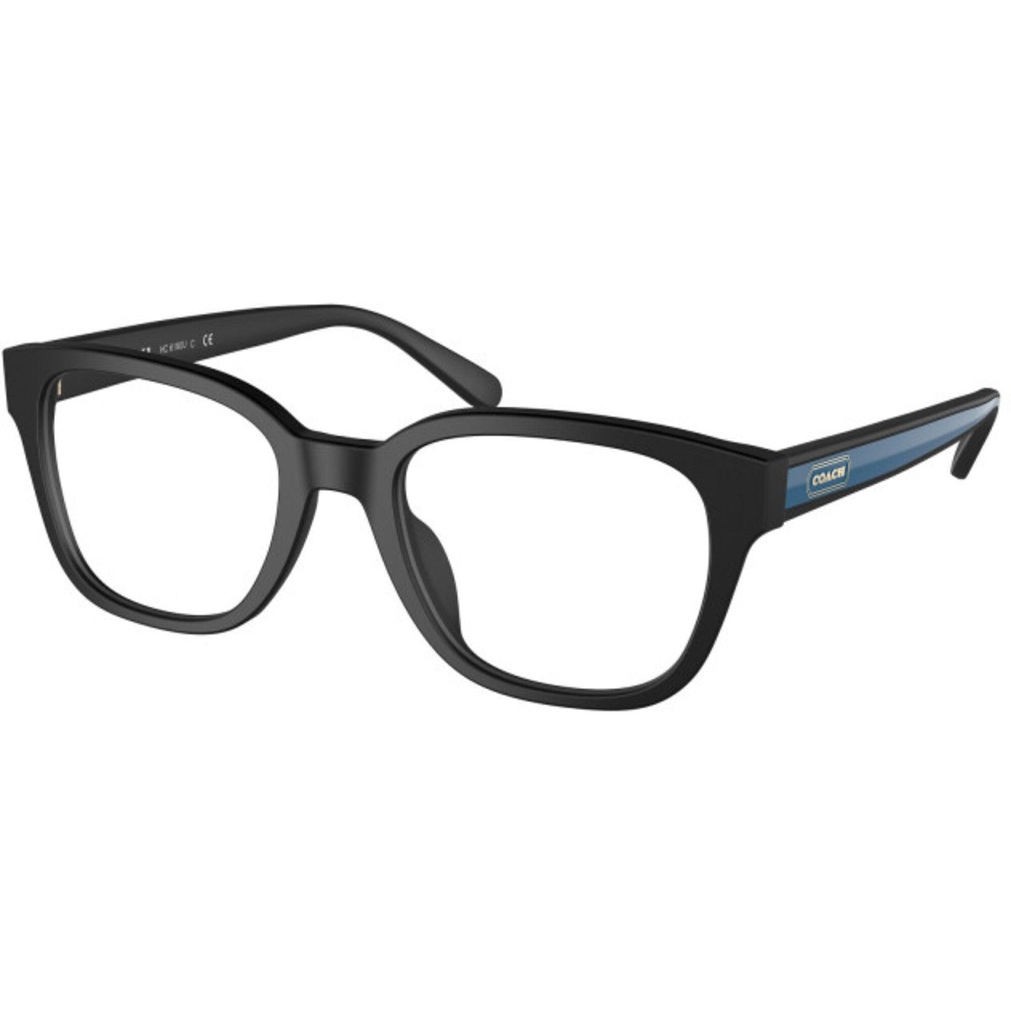 Coach Men's Eyeglasses - Matte Black Plastic Square Frame Demo Lens ...
