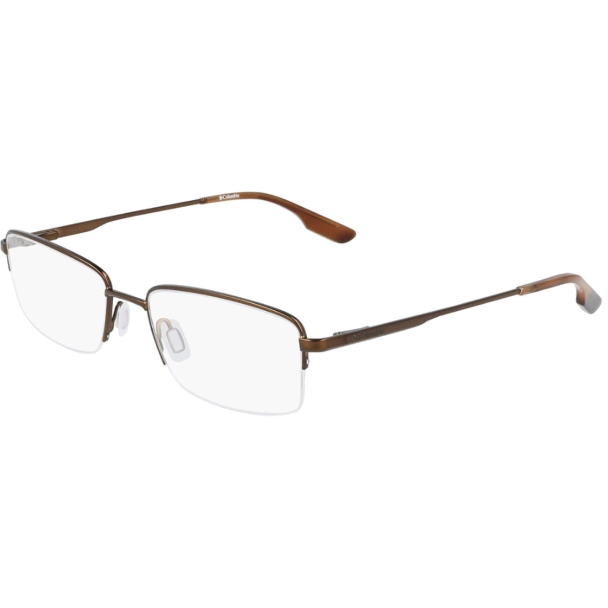 Columbia Men's Eyeglasses - Sain Brown Metal Rectangular Frame | COLUM