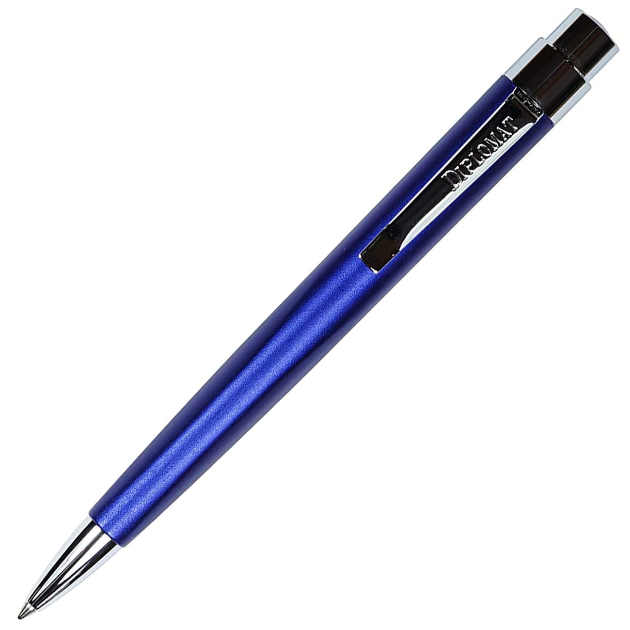 Diplomat Ballpoint Pen - Magnum Indigo Blue Plastic Barrel Push Button