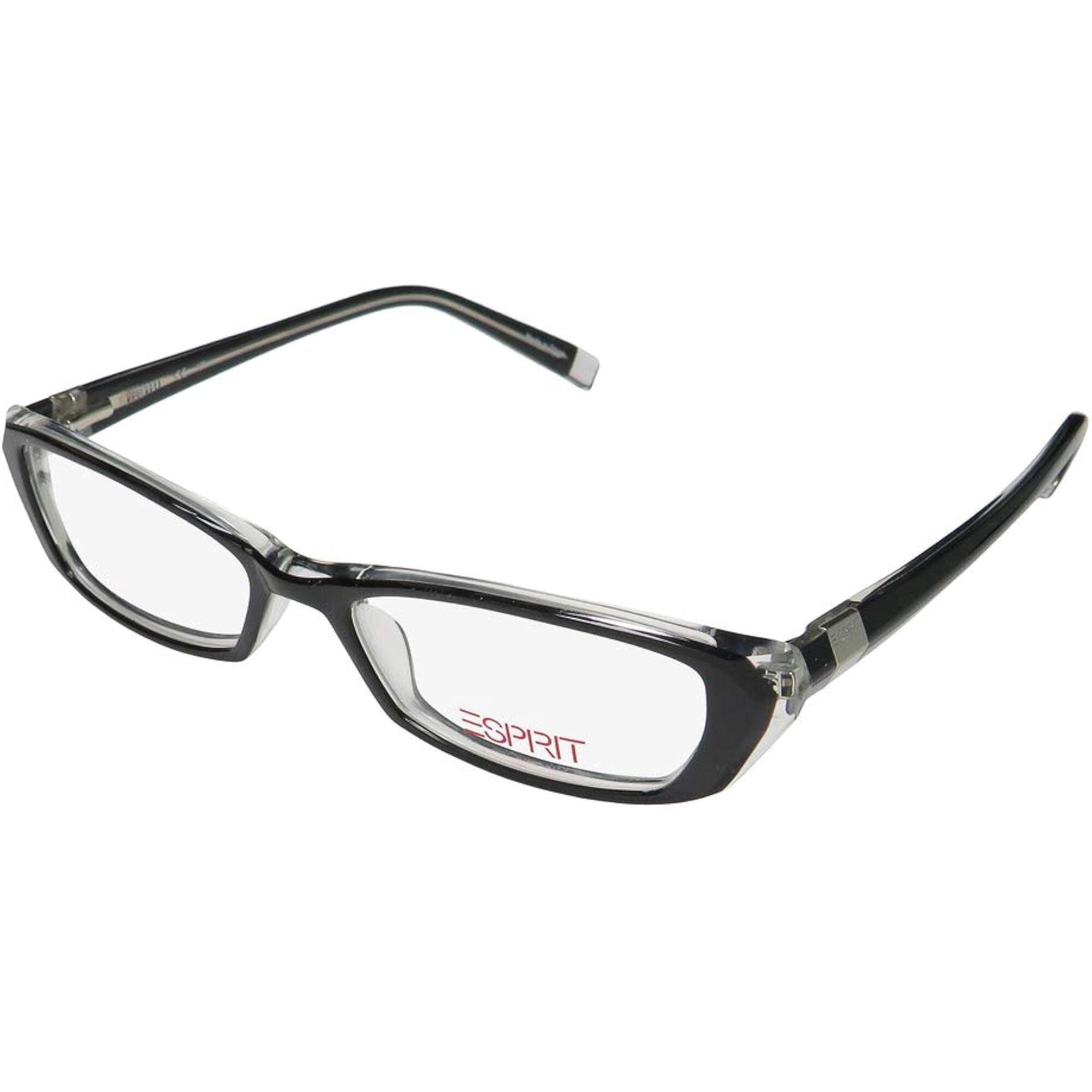 Esprit Women's Eyeglasses - Black Rectangular Frame Demo Lens | ESPRIT