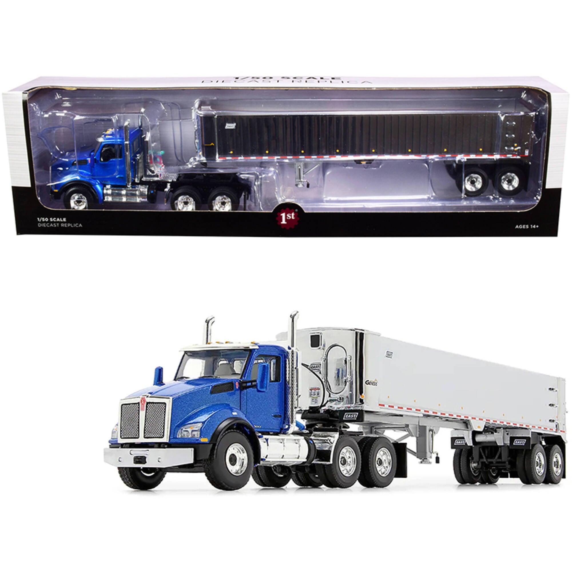 First Gear 1/50 Scale Model Day Cab End Dump Trailer - Kenworth T880 E