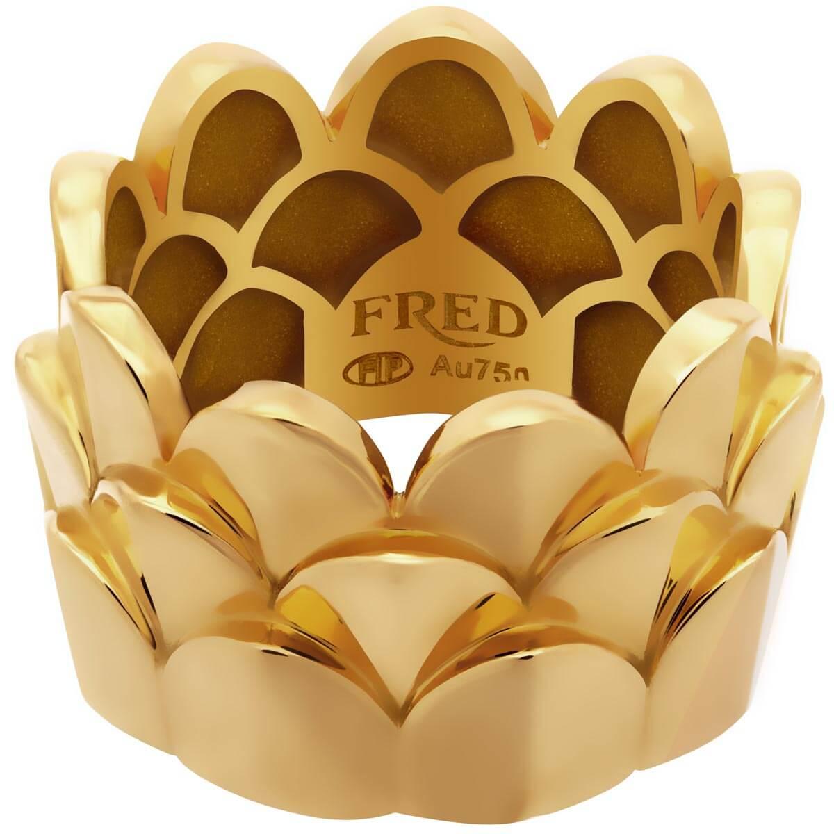 Fred of Paris Women's Ring - Une Ile D'or Triple Arc Motif, Size 6 | 4