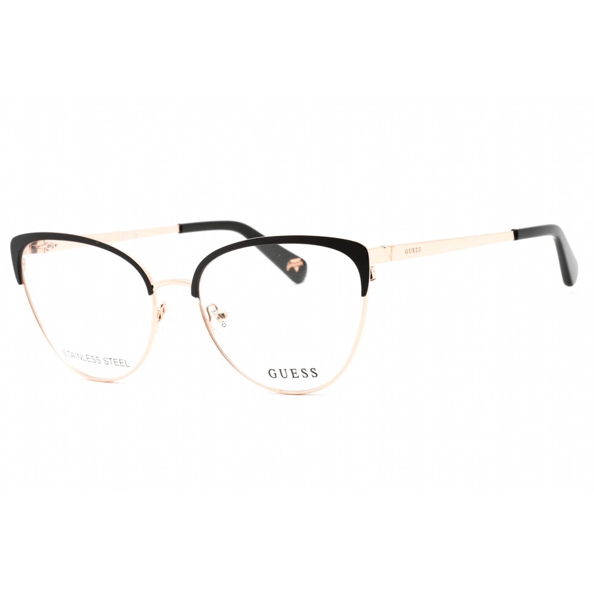 Guess Women's Eyeglasses - Full Rim Black/Other Metal Cat Eye Shaped