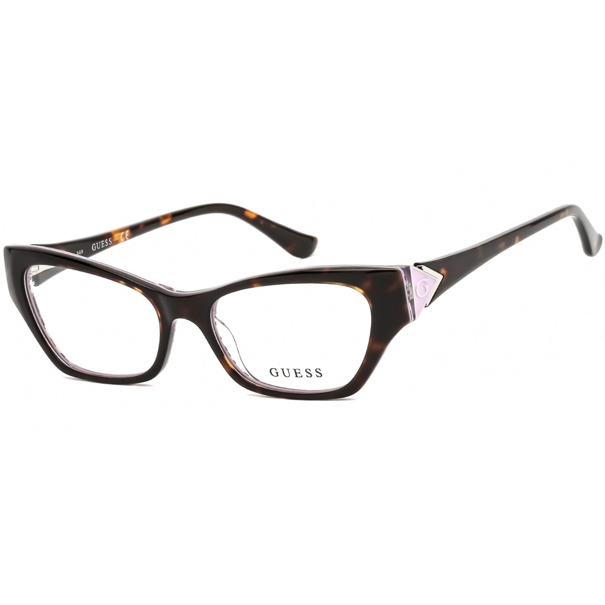 Guess Women's Eyeglasses - Full Rim Havana and Purple Cat Eye Frame
