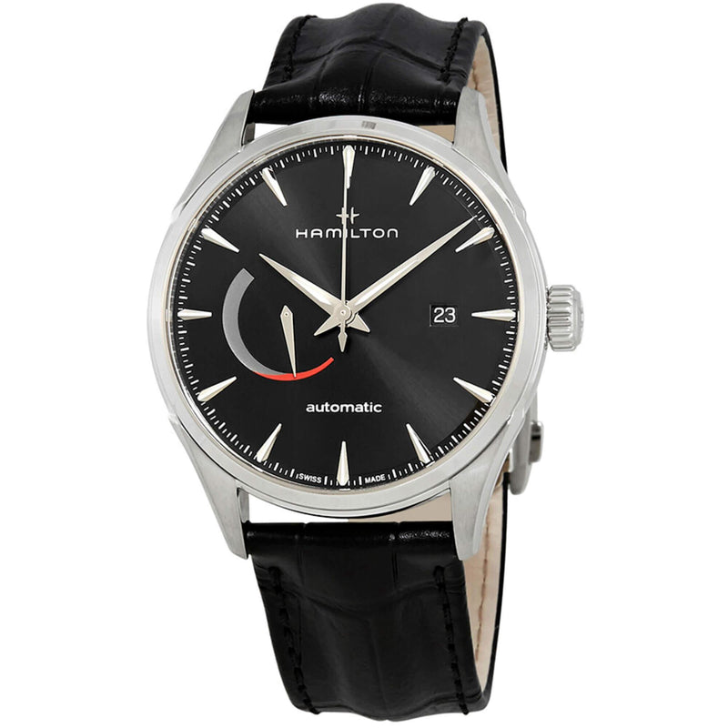 Hamilton Men's Watch - Jazzmaster Automatic Black Dial Calf Leather ...