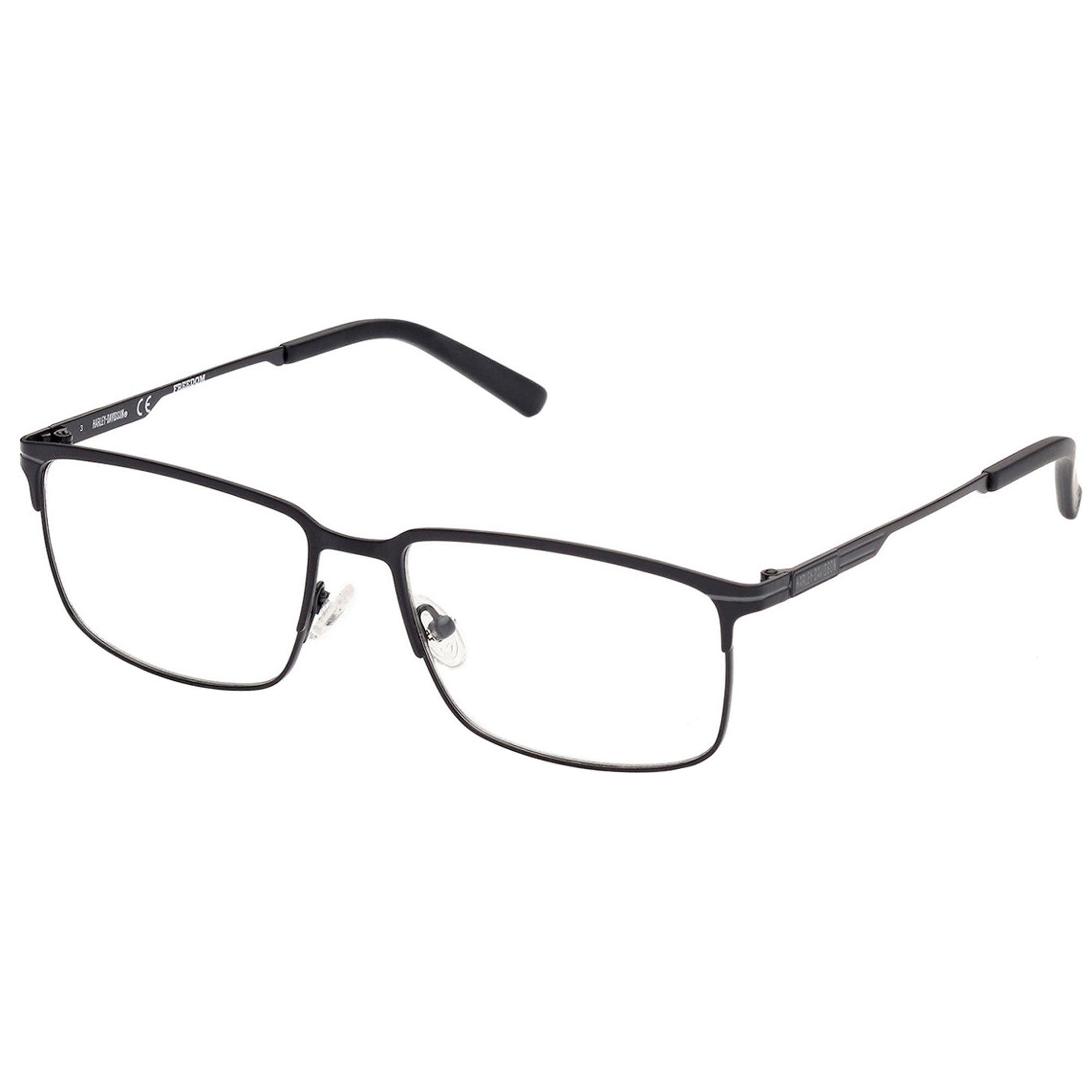 Harley Davidson Men's Eyeglasses - Clear Demo Lens Rectangular Frame