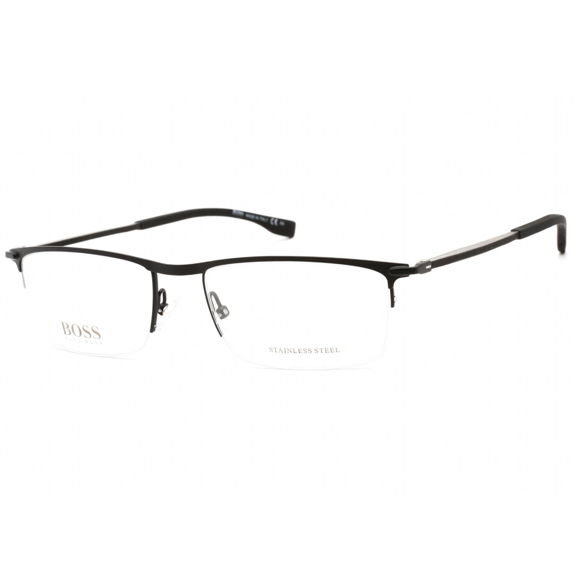 Hugo Boss Men's Eyeglasses - Black Rectangular Stainless Steel Frame
