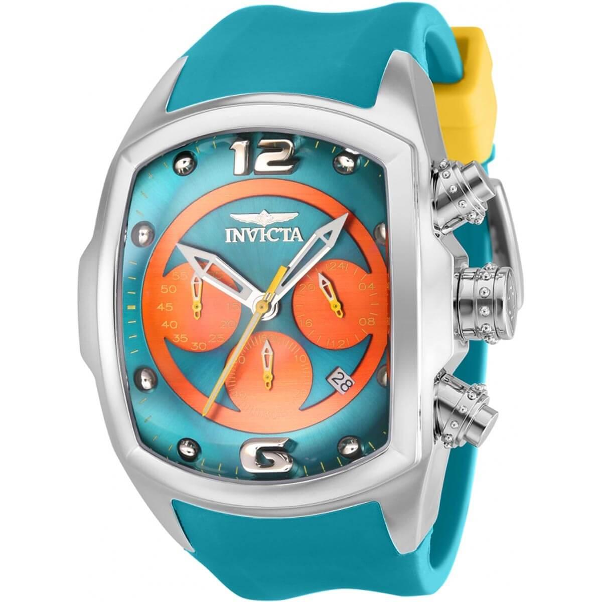 Invicta Men's Chrono Watch - Lupah Quartz Light Blue Silicone Rubber S