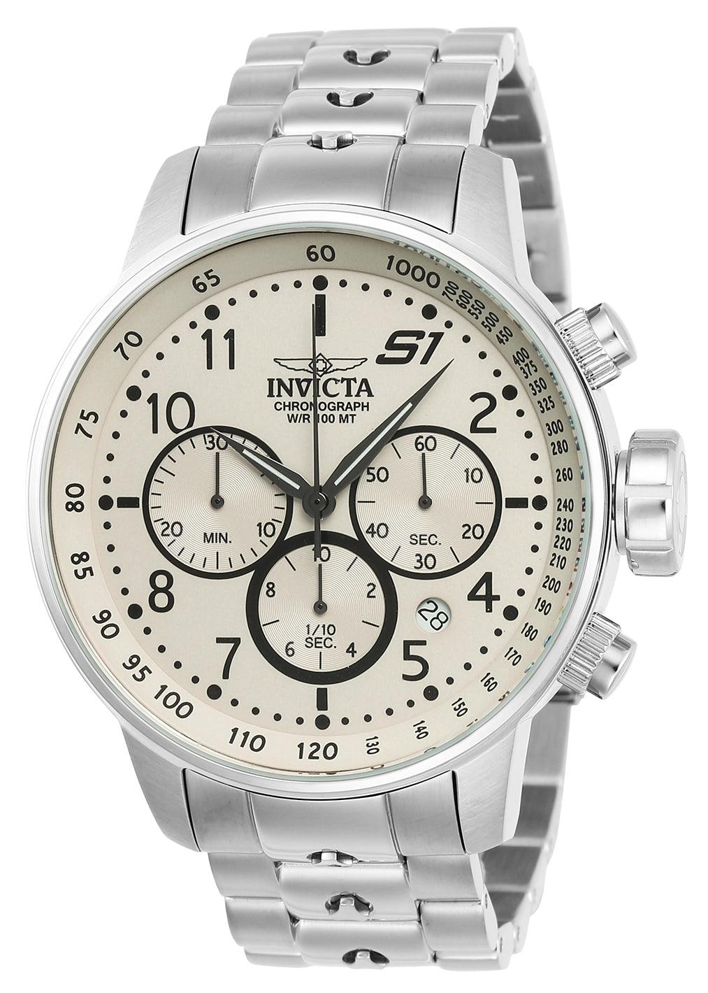 Invicta Men's Chronograph Stainless Steel Watch - S1 Rally Quartz Beig