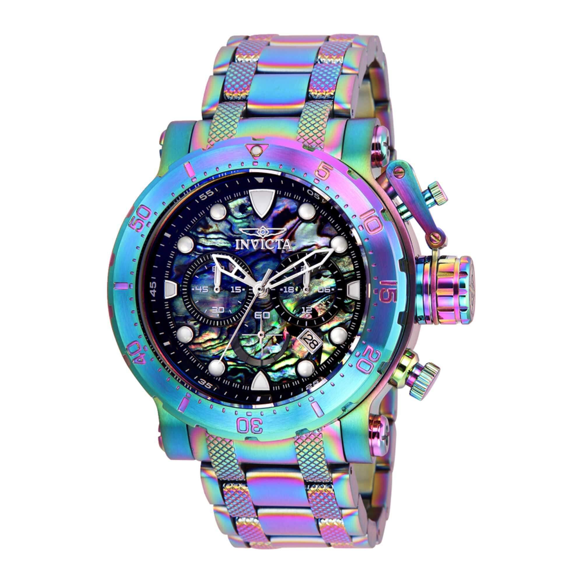 Invicta Men's Chronograph Watch - Coalition Forces Iridescent Dial Bra