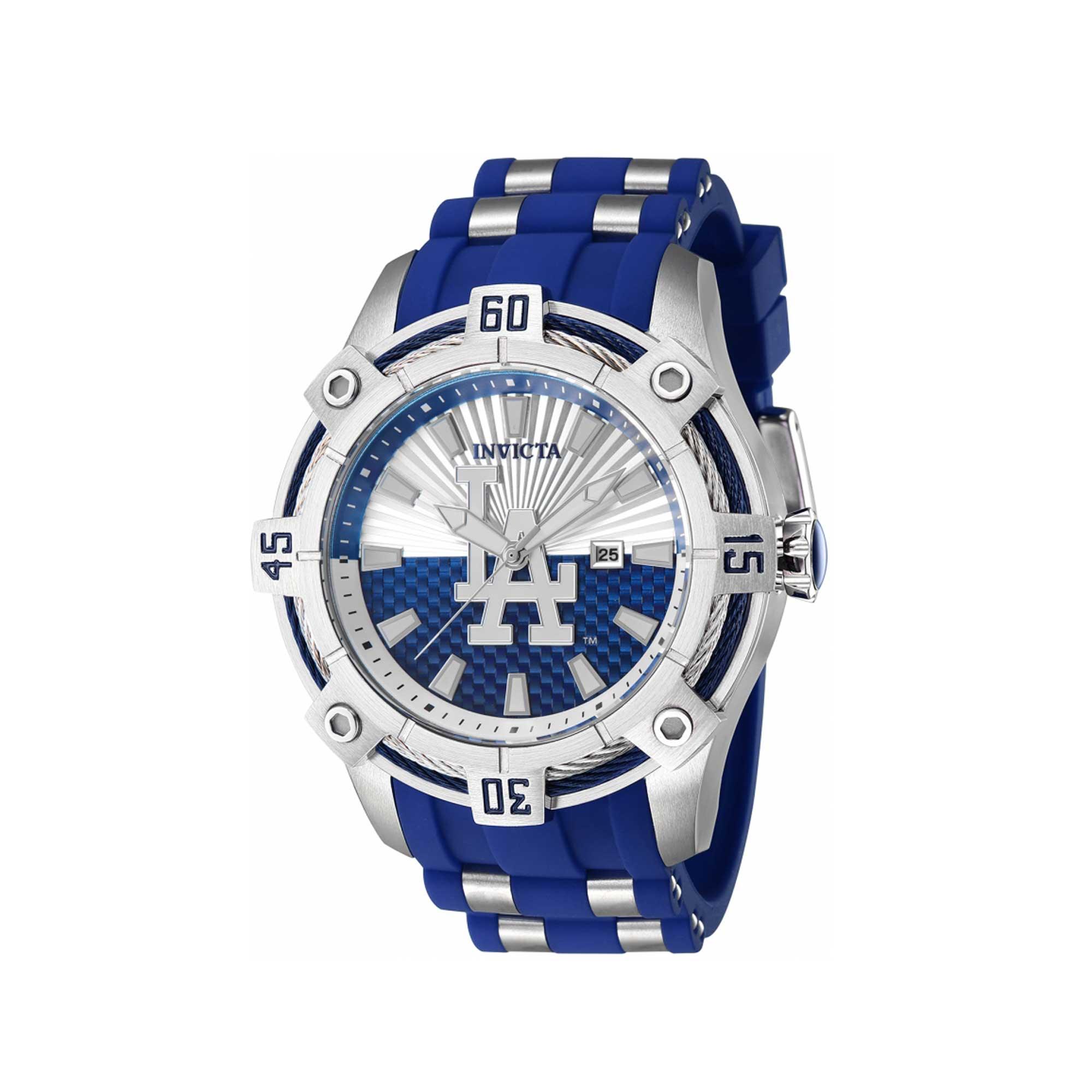 Invicta Men's Quartz Watch - MLB Los Angeles Dodgers Steel and Rubber