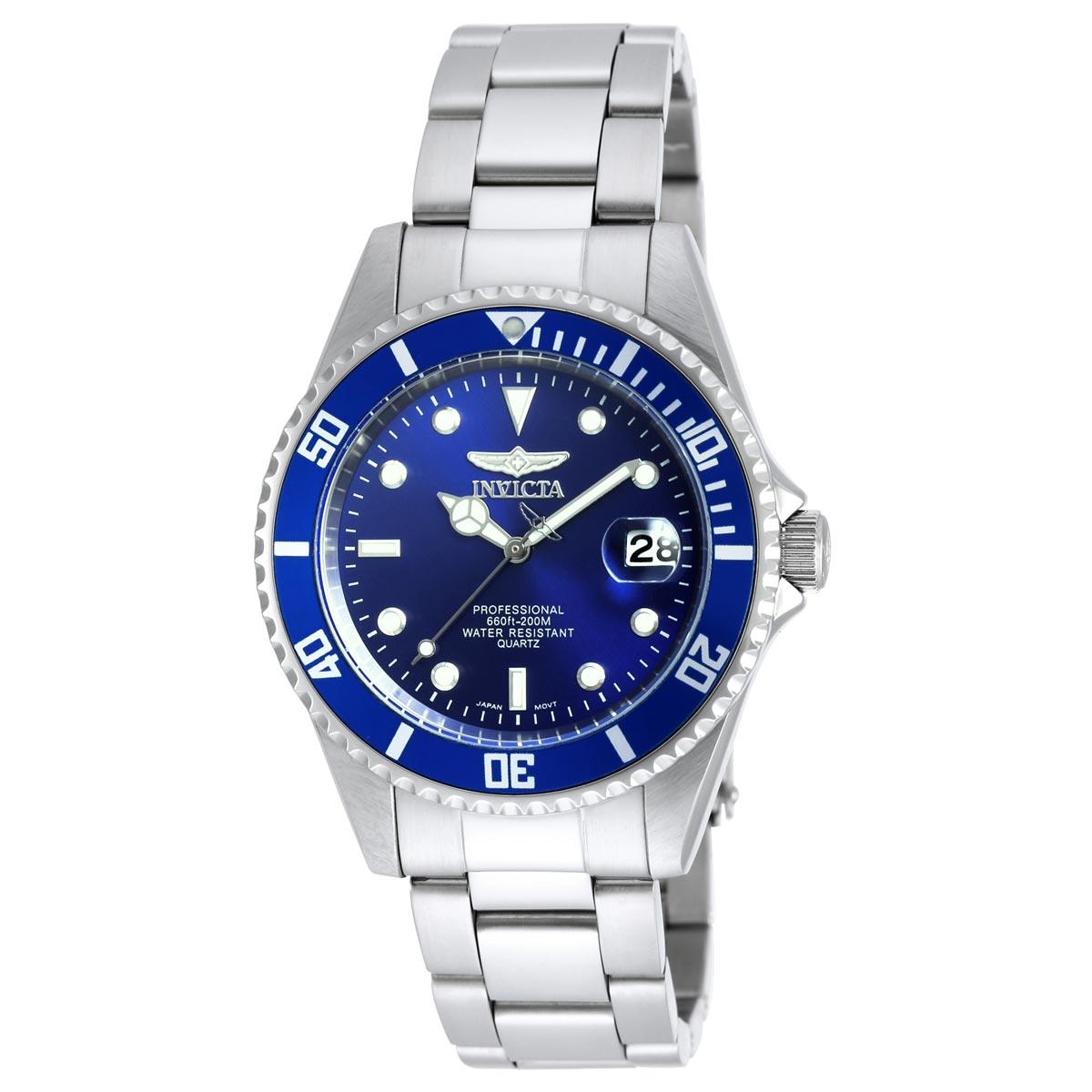 Invicta Men's Stainless Steel Quartz Watch - Pro Diver Blue