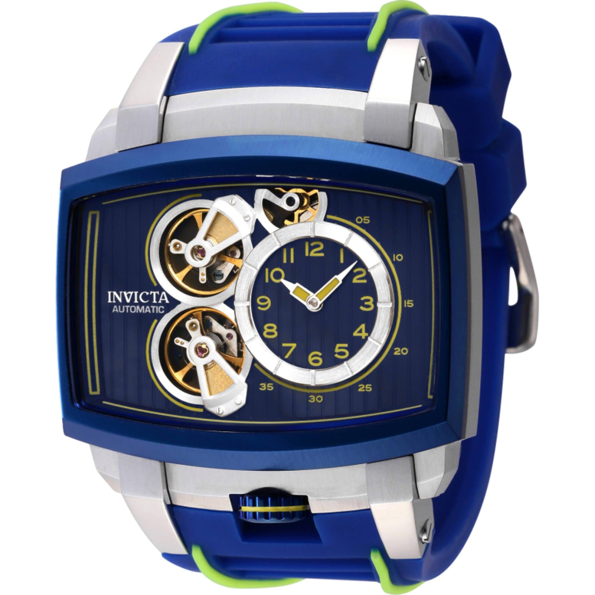 Invicta Men's Watch - Akula Automatic Open Heart Dial Blue Silicone St