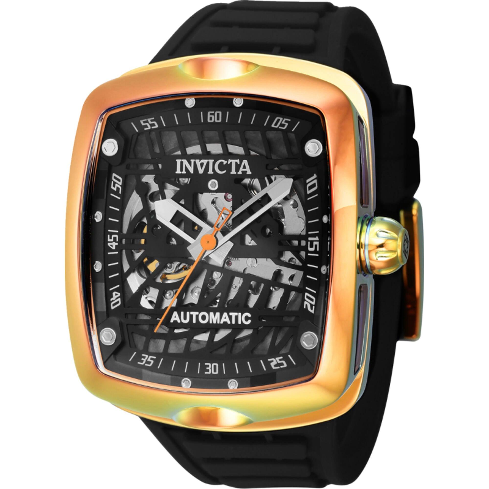 Invicta Men's Watch - S1 Rally Diablo Fire Amber Case Black Rubber Str