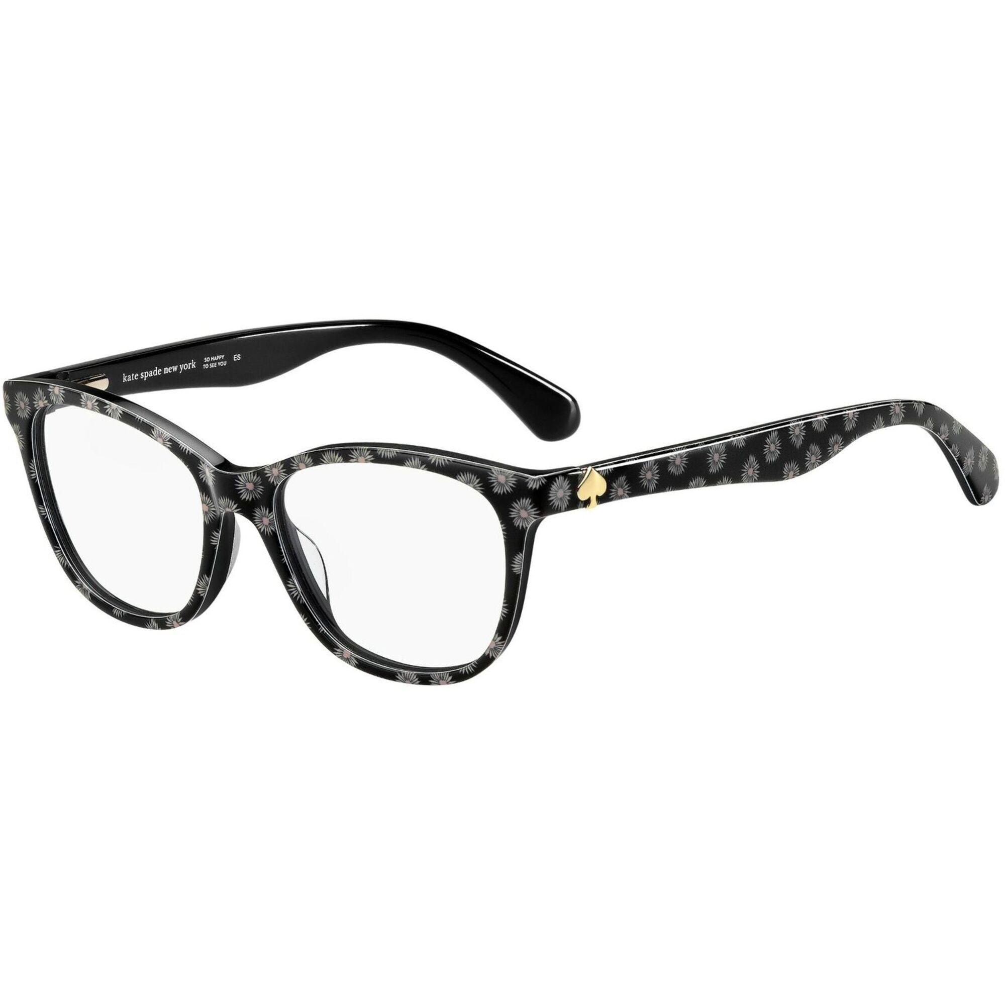 Kate Spade Women's Eyeglasses - Black Pattern Square Frame | KATE SPADE ...