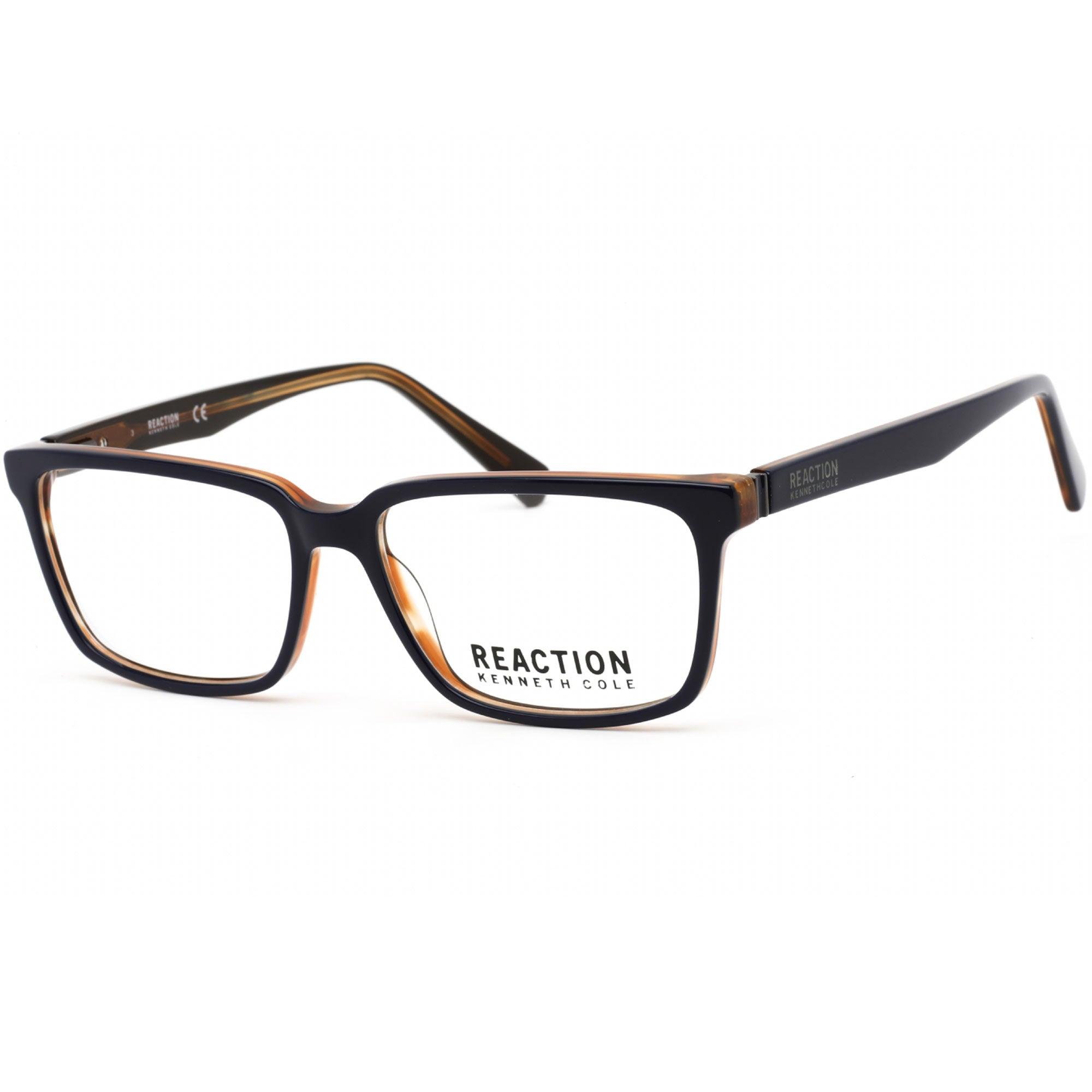 Kenneth Cole Reaction Unisex Eyeglasses - Blue/Orange Rectangular Fram