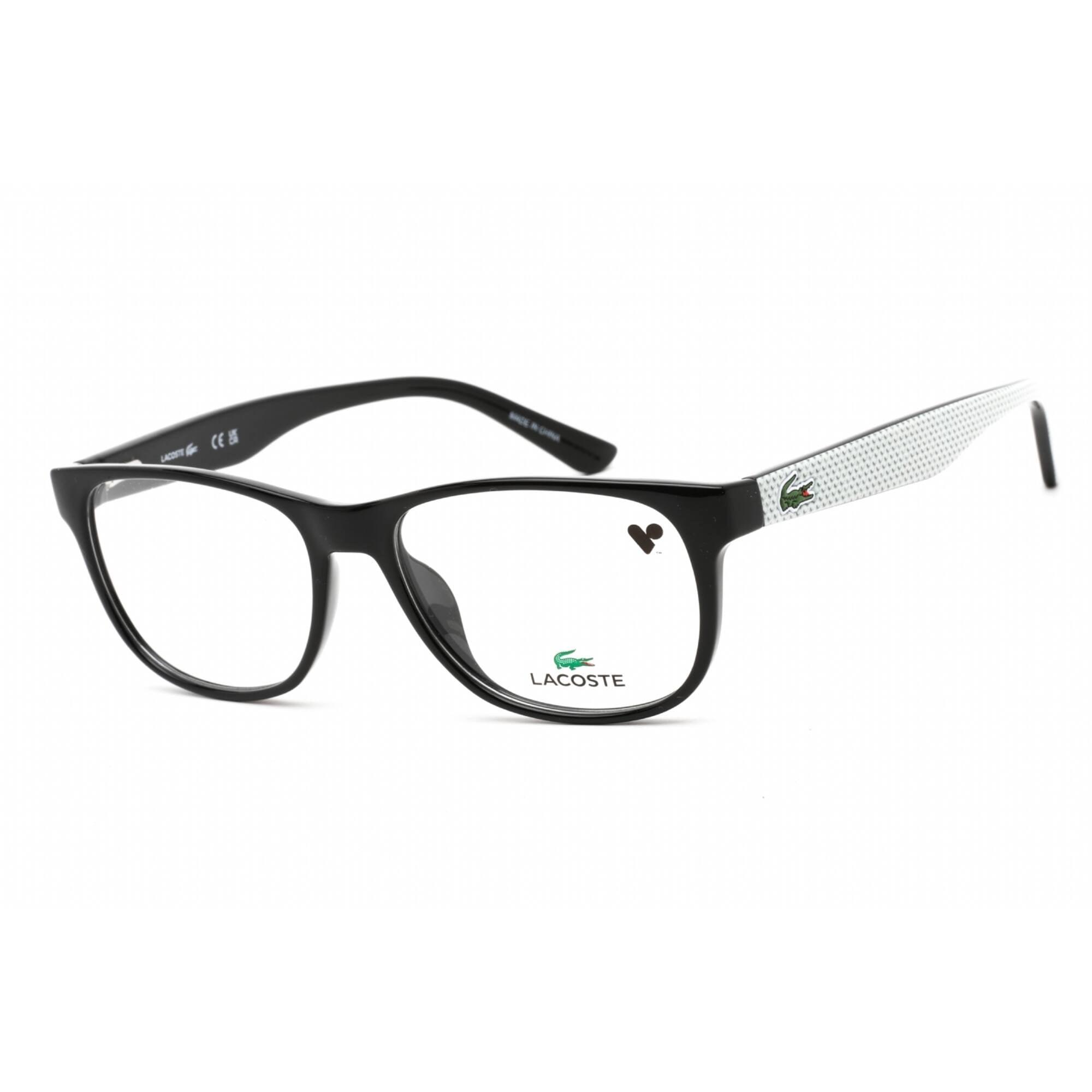 Lacoste Unisex Eyeglasses - Clear Lens Black Plastic Square Shape Fram
