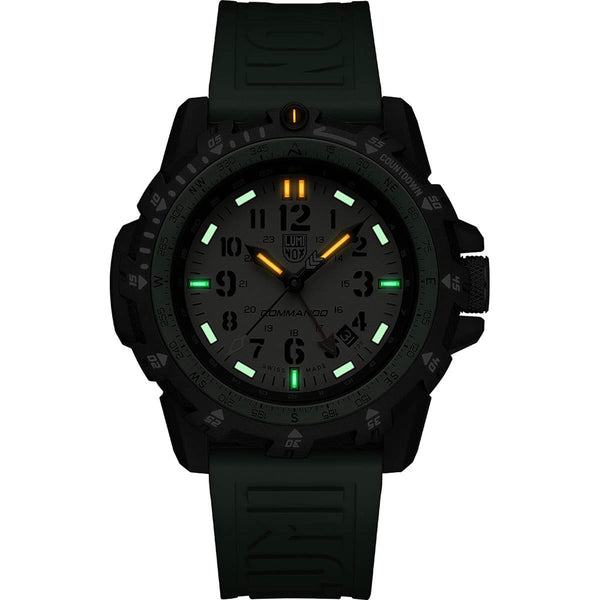 Luminox Men's Swiss Quartz Watch - Commando Raider Compass Green Rubber ...