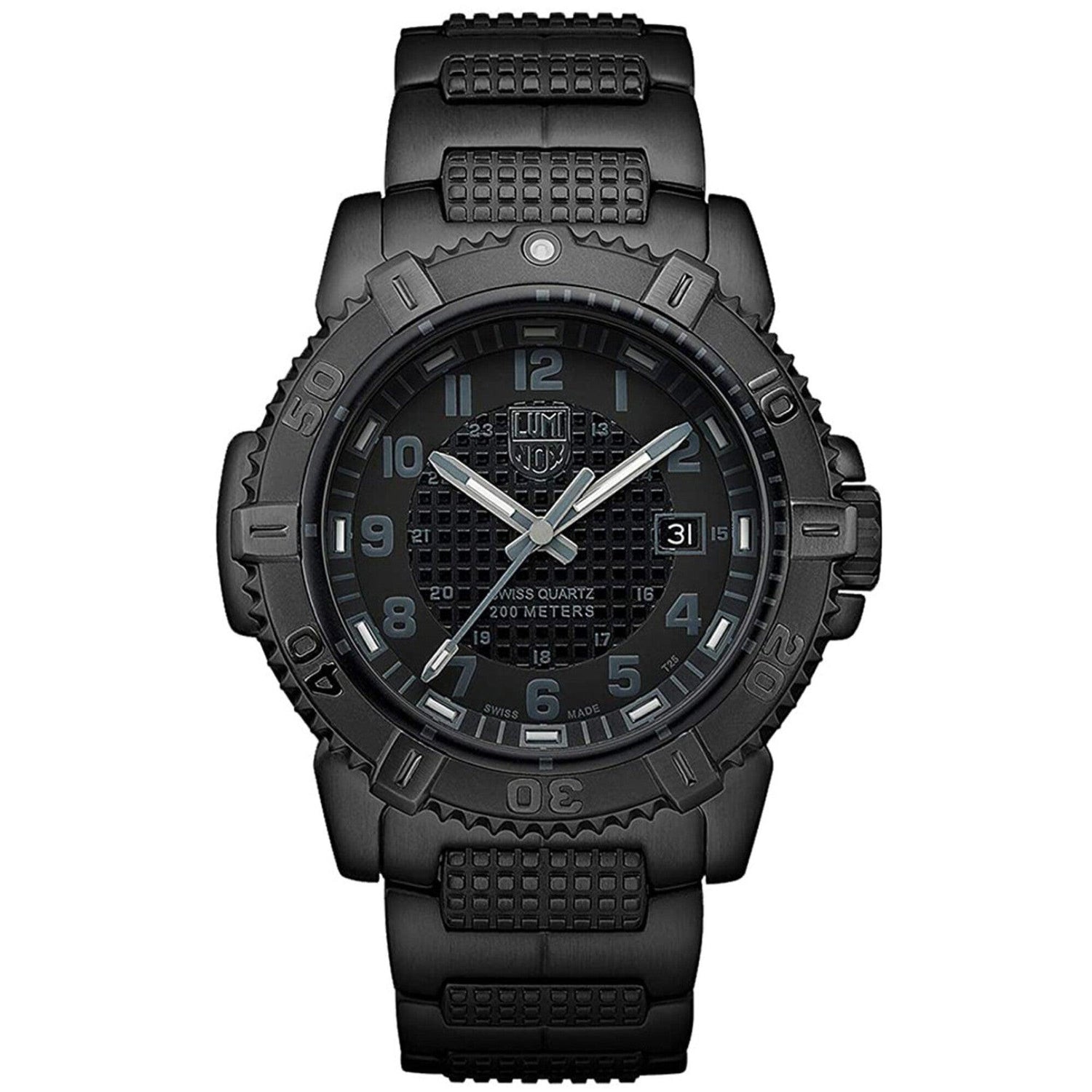 Luminox Men's Watch - Modern Mariner Quartz Black Dial Steel Bracelet