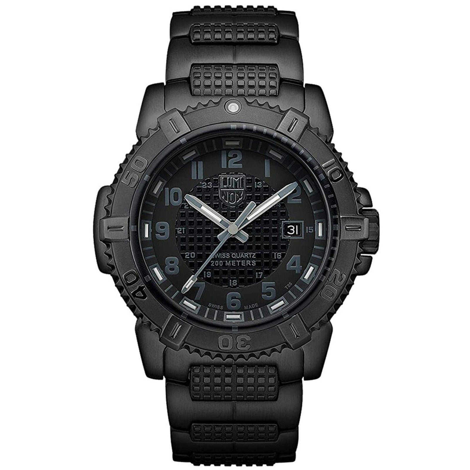 Luminox Men's Watch - Modern Mariner Quartz Black Dial Steel Bracelet ...