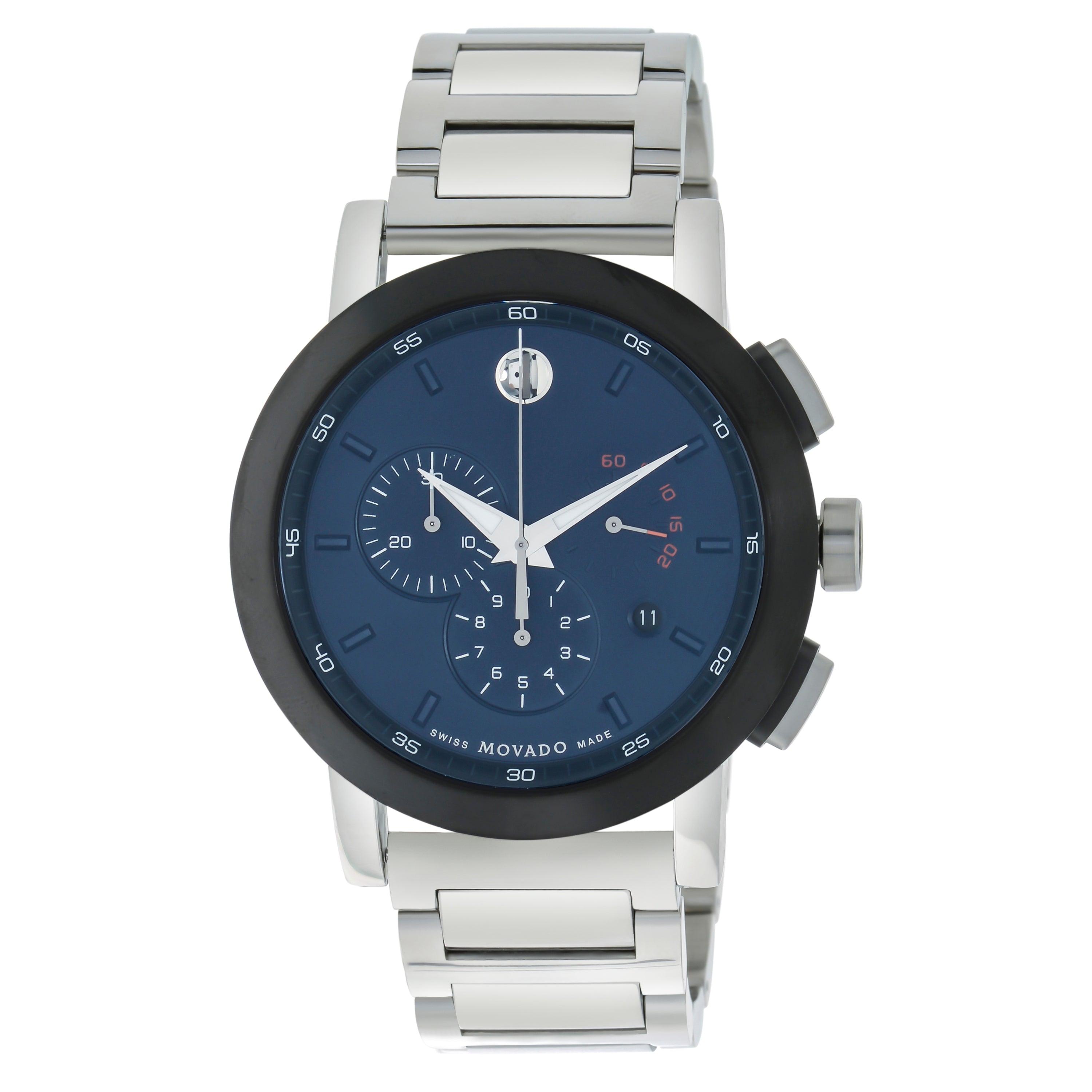 Movado Museum Blue Dial Stainless Steel Chronograph Men's Quartz Watch