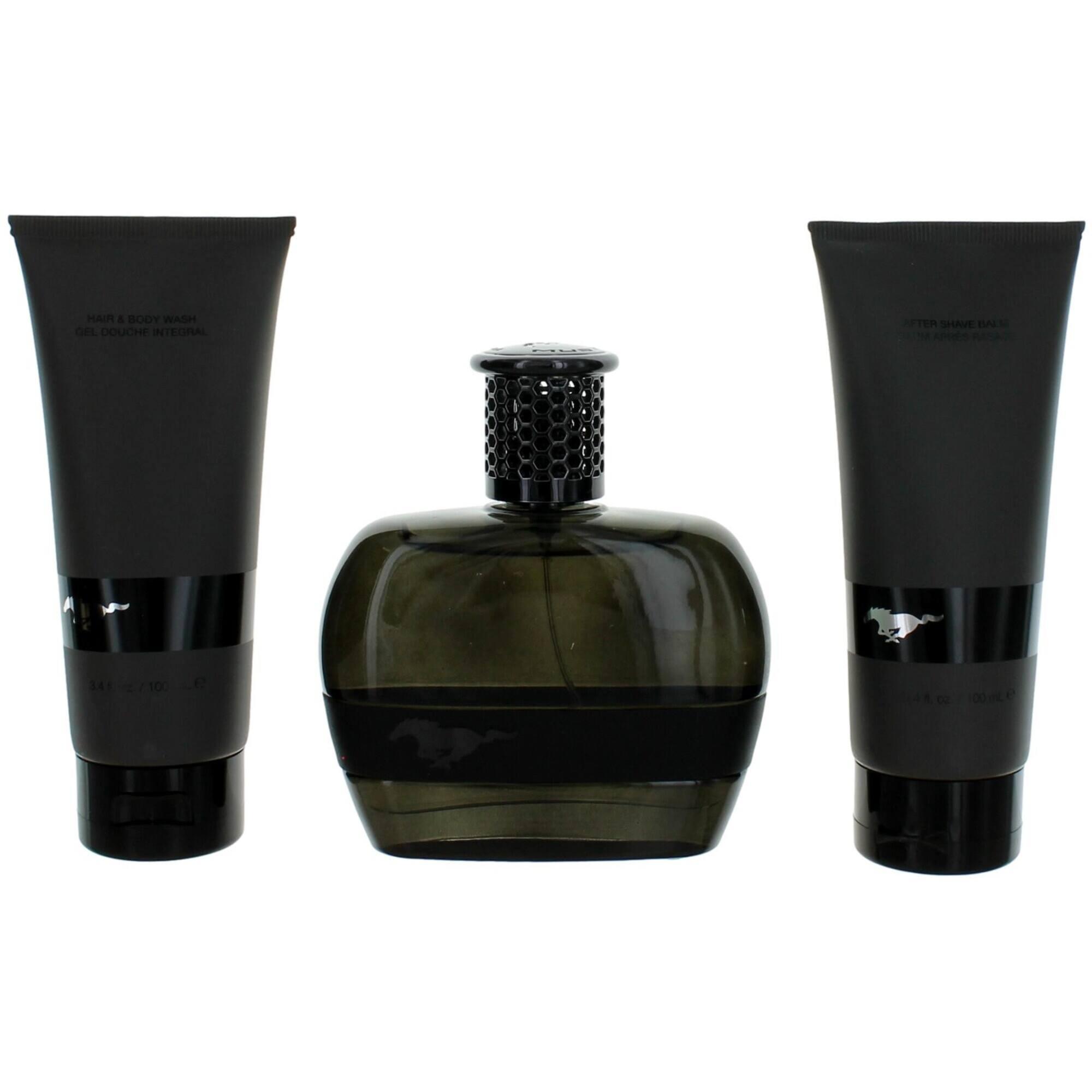 Mustang Men's Gift Set - Black EDP, Hair and Body Wash, After-Shave ...