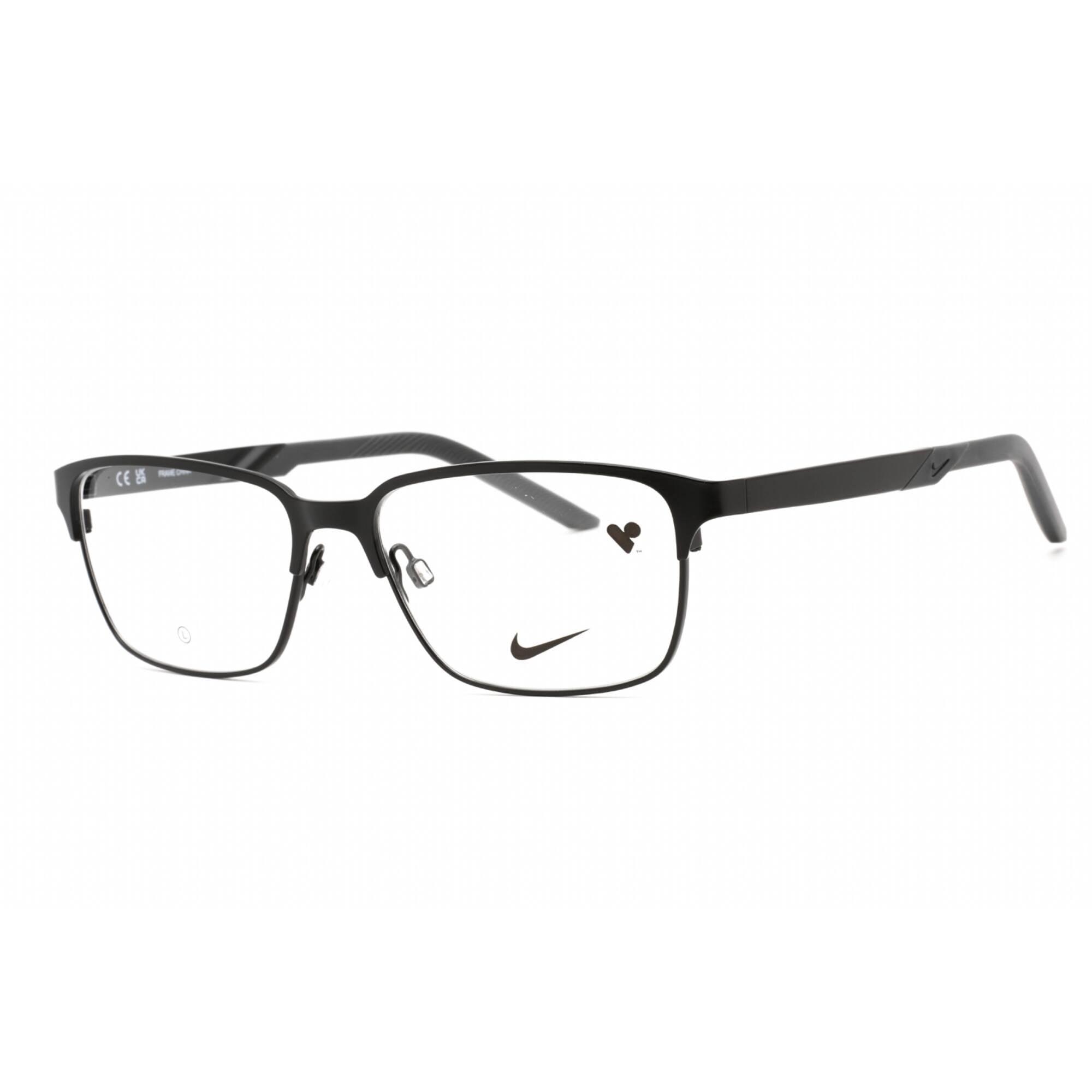 Nike Men's Eyeglasses - Full Rim Satin Black/Dark Grey Metal Frame ...