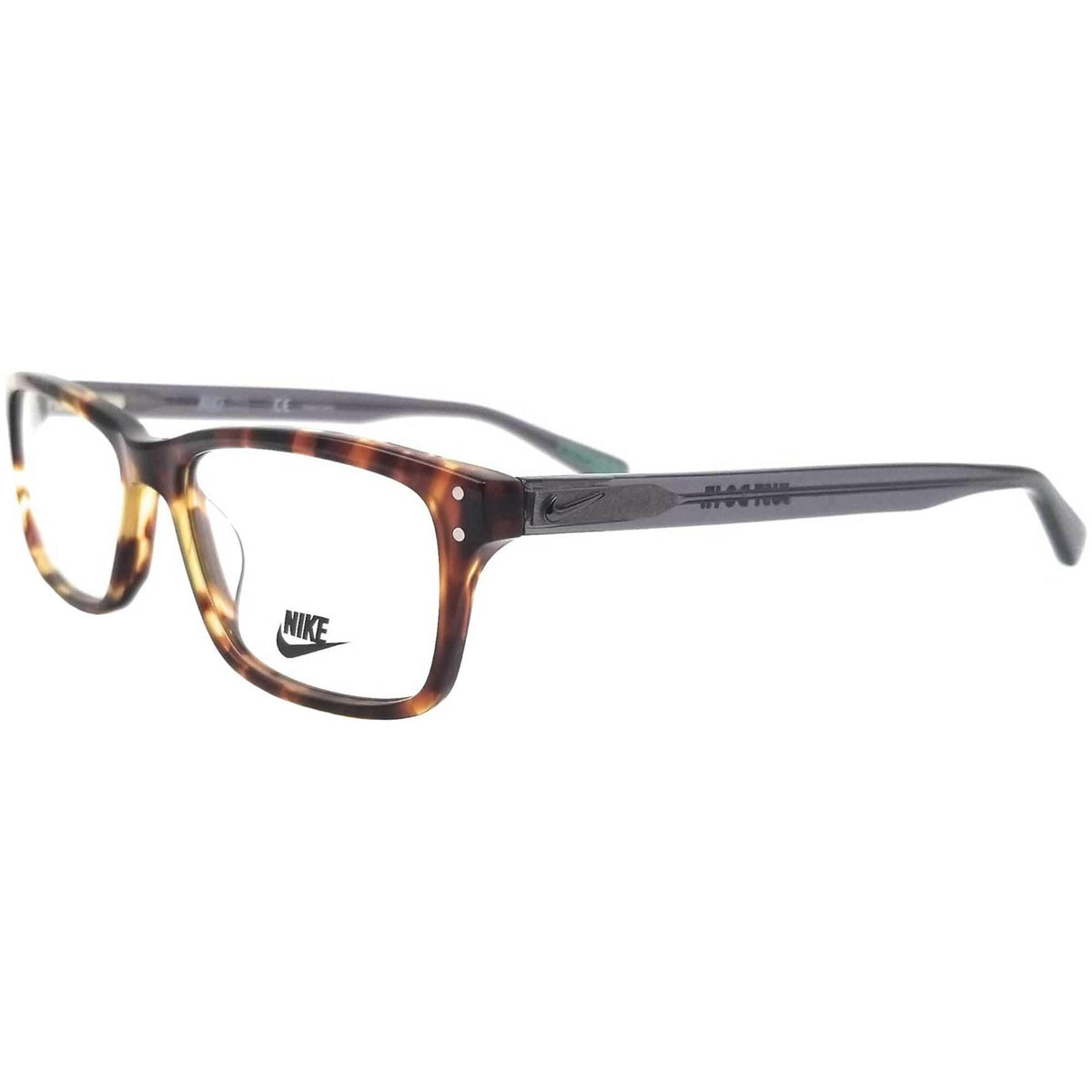 Nike Men's Eyeglasses - Matt Tort Anthracite Plastic Rectangular Frame
