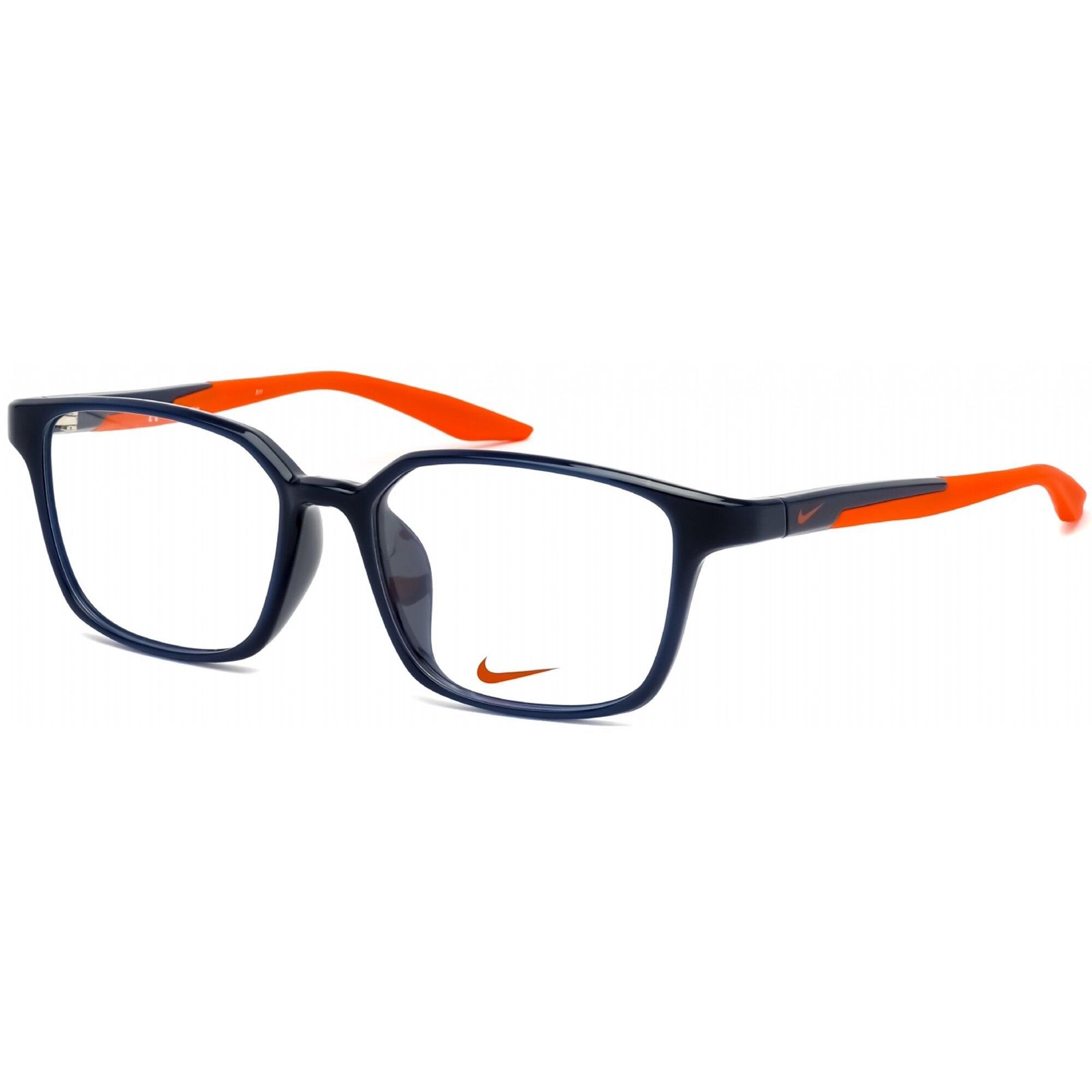 Nike Men's Eyeglasses - Midnight Navy Square Full-Rim Plastic Frame