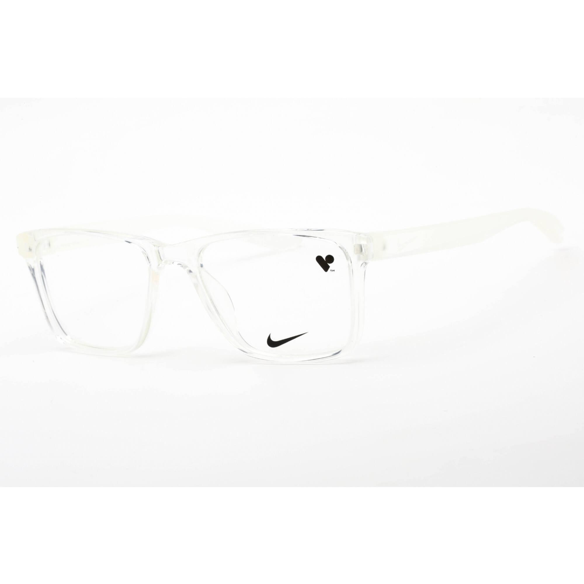 Nike Unisex Eyeglasses - Full Rim Rectangular Clear Plastic Frame | NI