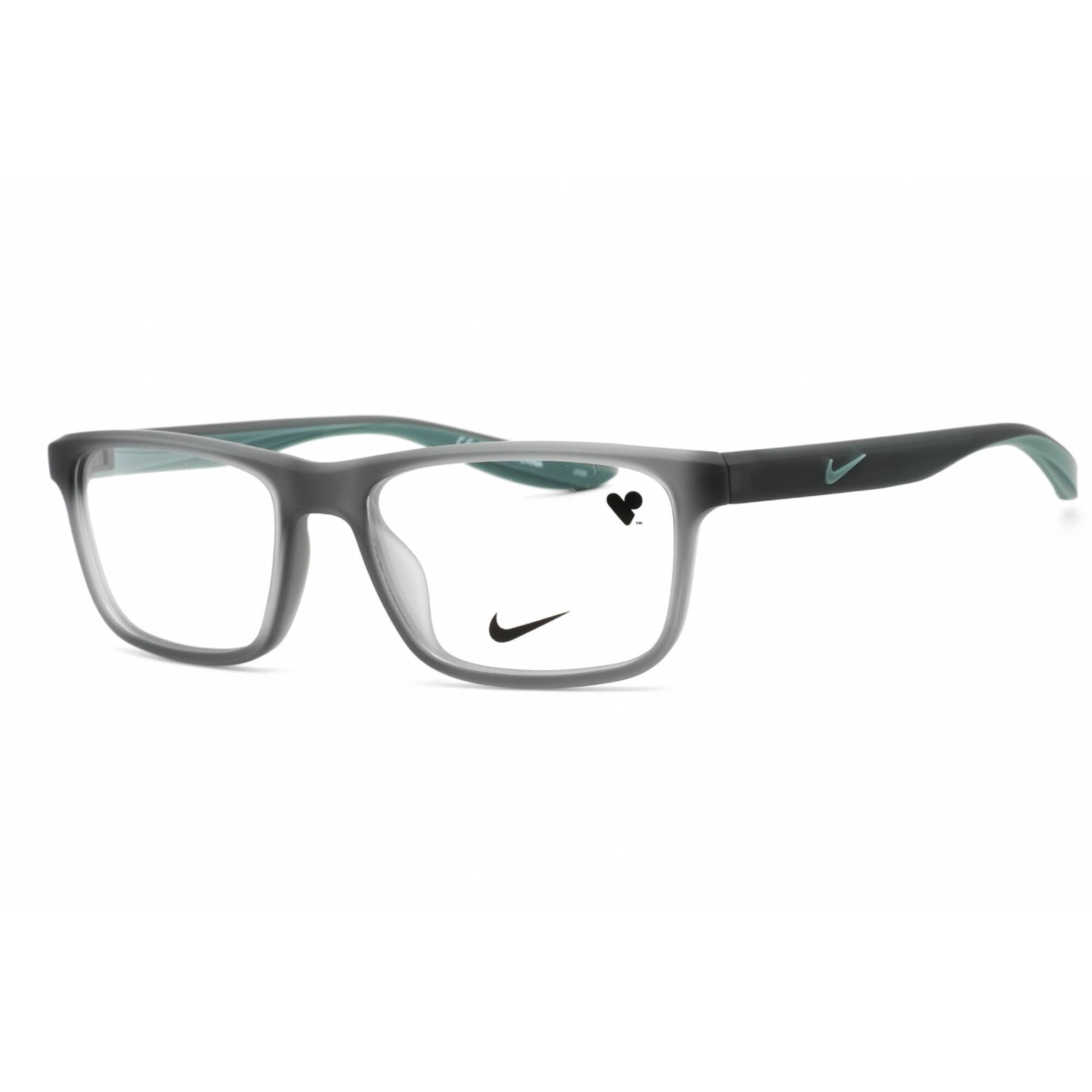 Nike Unisex Eyeglasses - Matte Dark Grey Plastic Rectangular Frame | N
