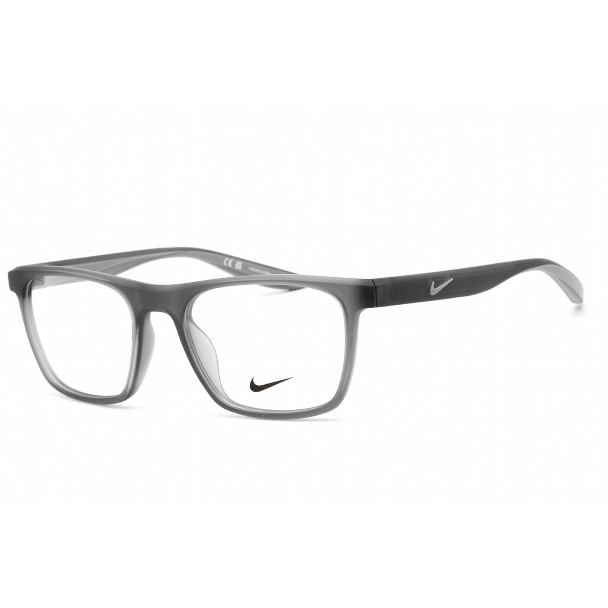 Nike Unisex Eyeglasses - Matte Dark Grey Rectangular Plastic Frame ...