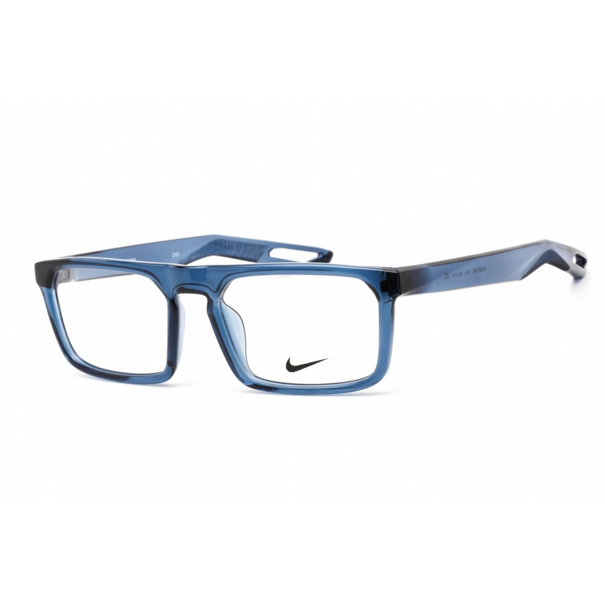 Nike Unisex Eyeglasses - Rectangular Shape Mystic Navy Plastic Frame