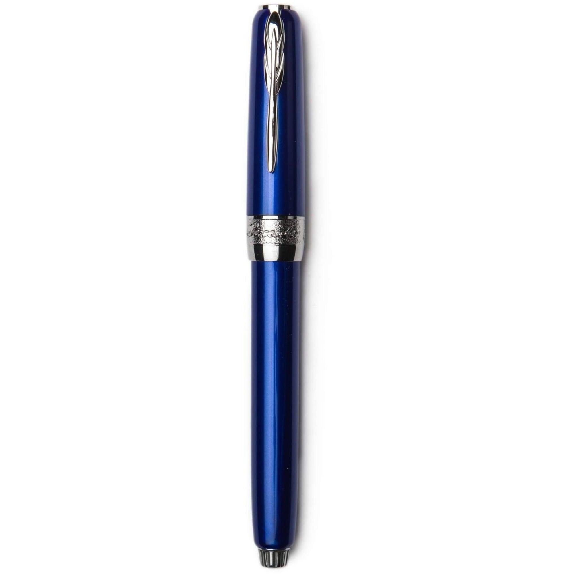 Pineider Fountain Pen - Full Metal Jacket Lightning Blue 14k