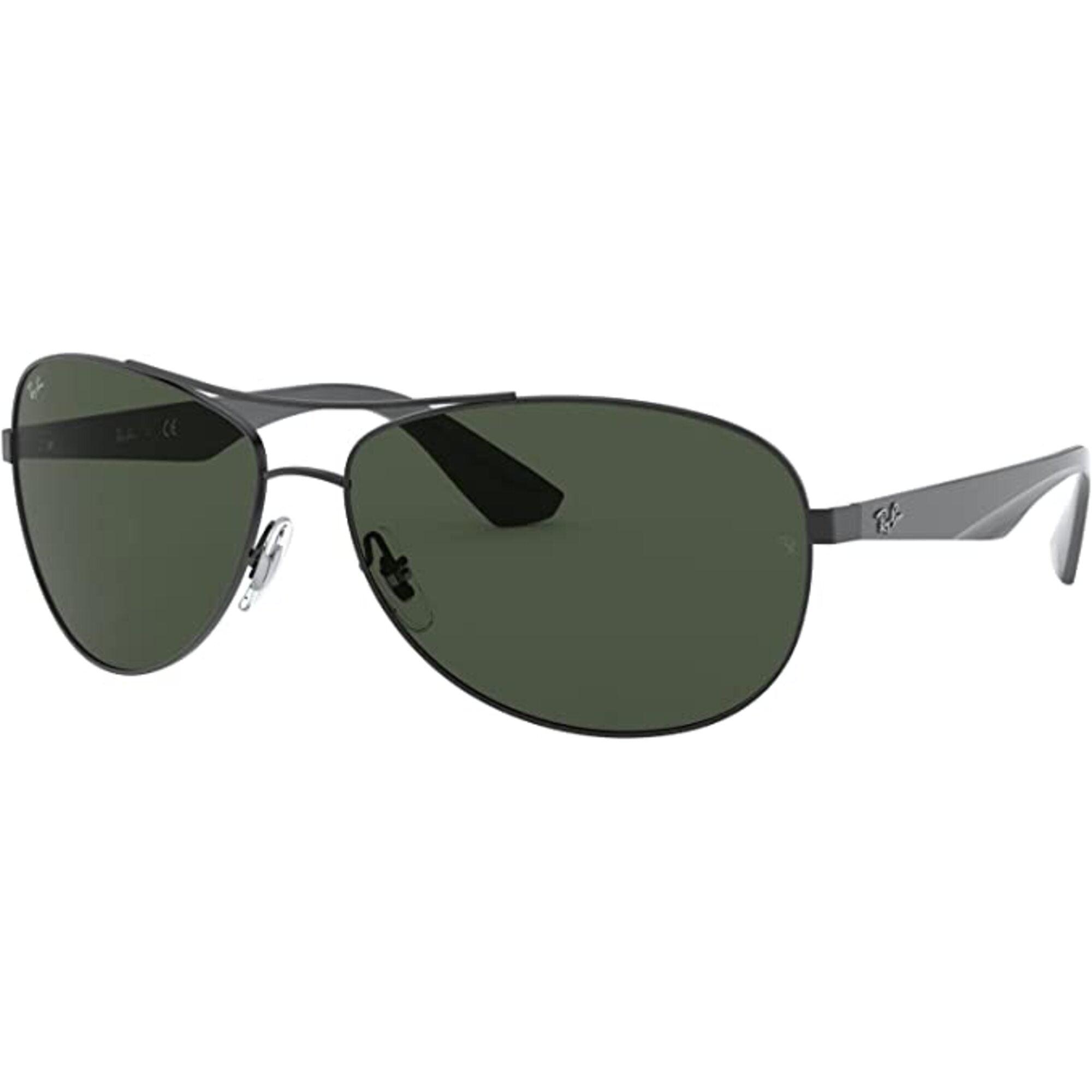 Ray-Ban Men's Sunglasses - Green Lens Matte Black Frame | RAY BAN 0RB3