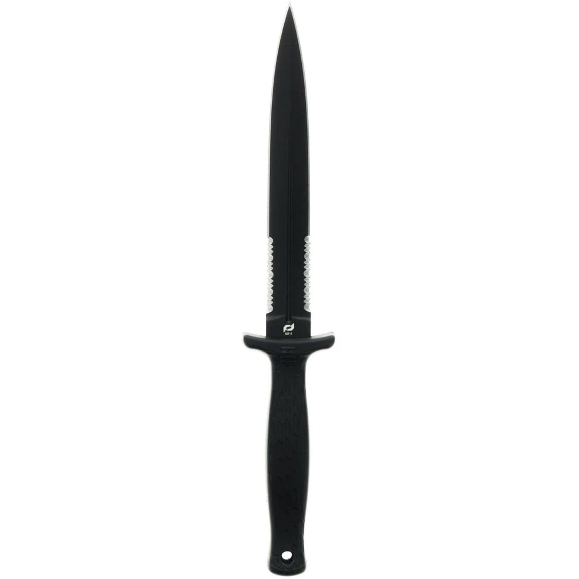 Schrade Fixed Knife - Needle 6.00" Combo Dagger Style Blade Overmold H