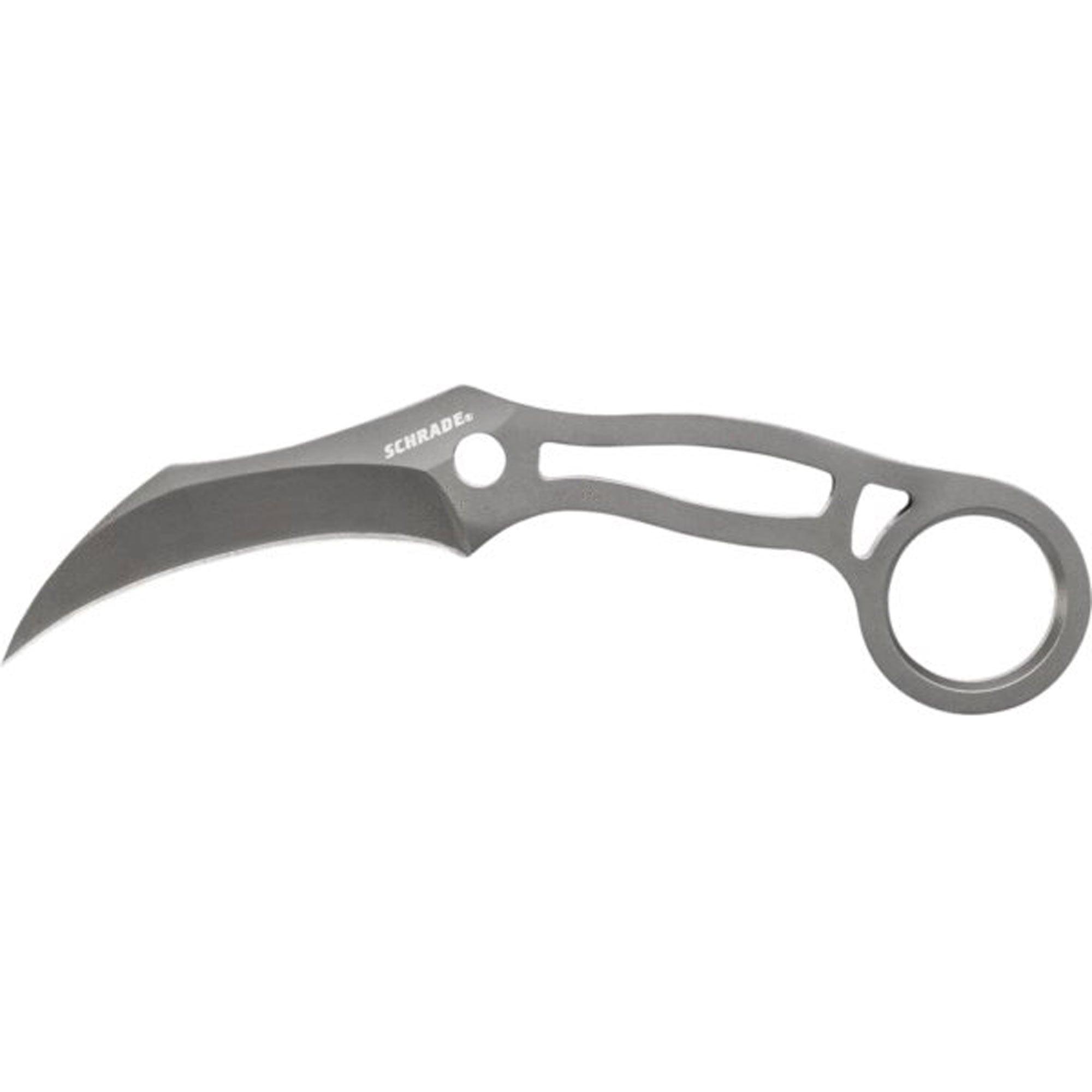 Schrade Neck Knife - Thermoplastic Sheath Skeletonized Handle Karambit