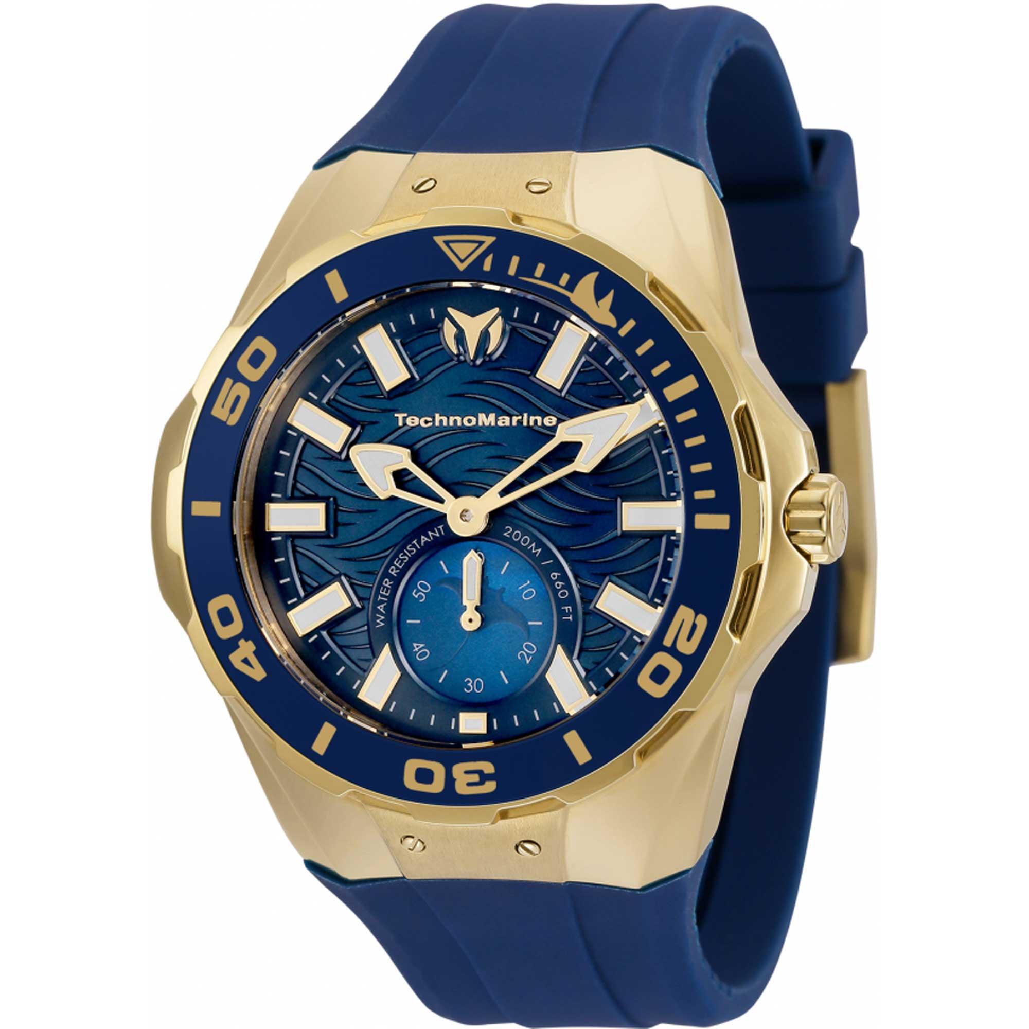 Technomarine Men's Quartz Watch - Cruise Blue MOP Dial Silicone Strap