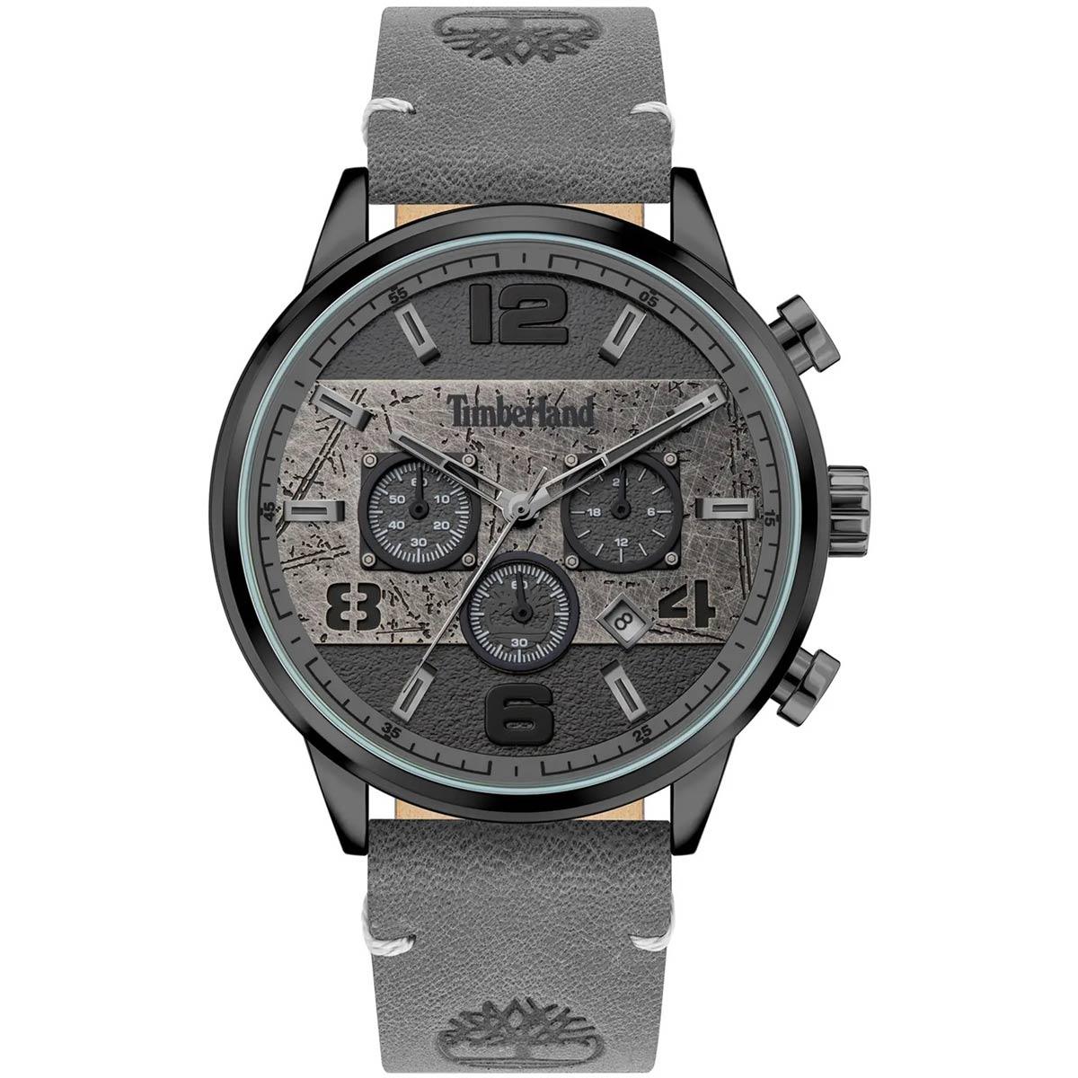 Timberland Men's Chronograph Watch - Stainless Steel Case Grey Strap