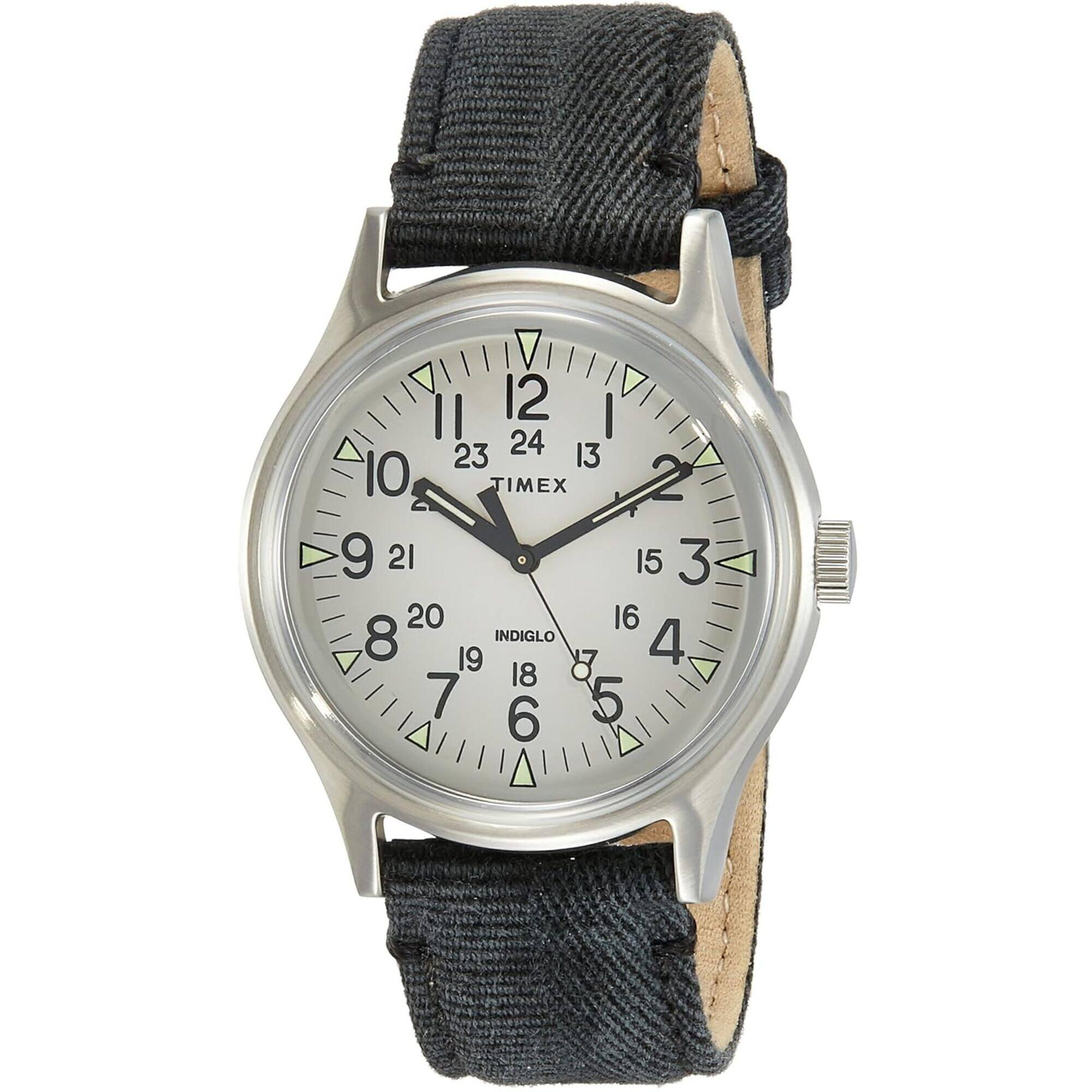 Timex Men's Watch - MK1 Quartz Stainless Steel Case Black Fabric Strap