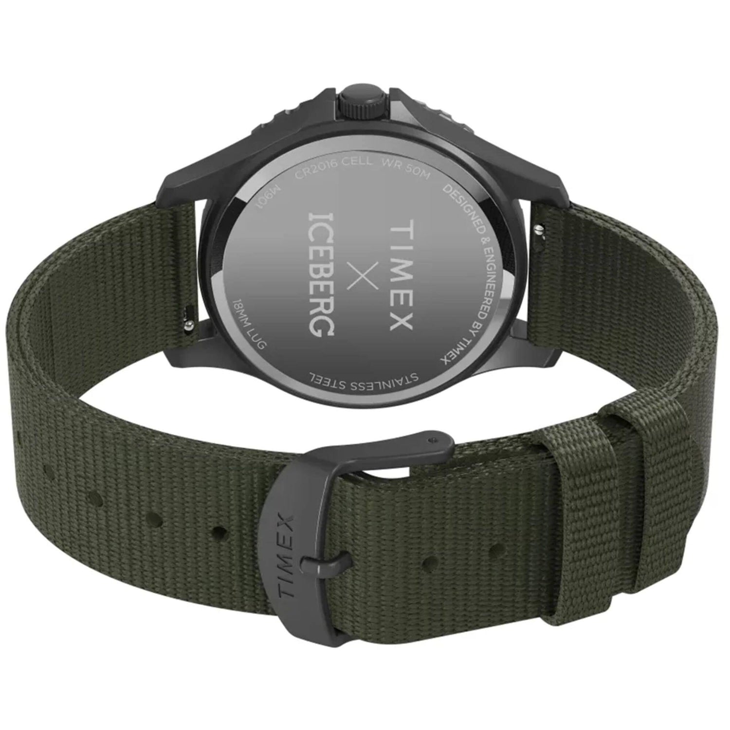 Timex Men's Watch - Navi Iceberg Rotating Bezel Green Dial Strap Quart