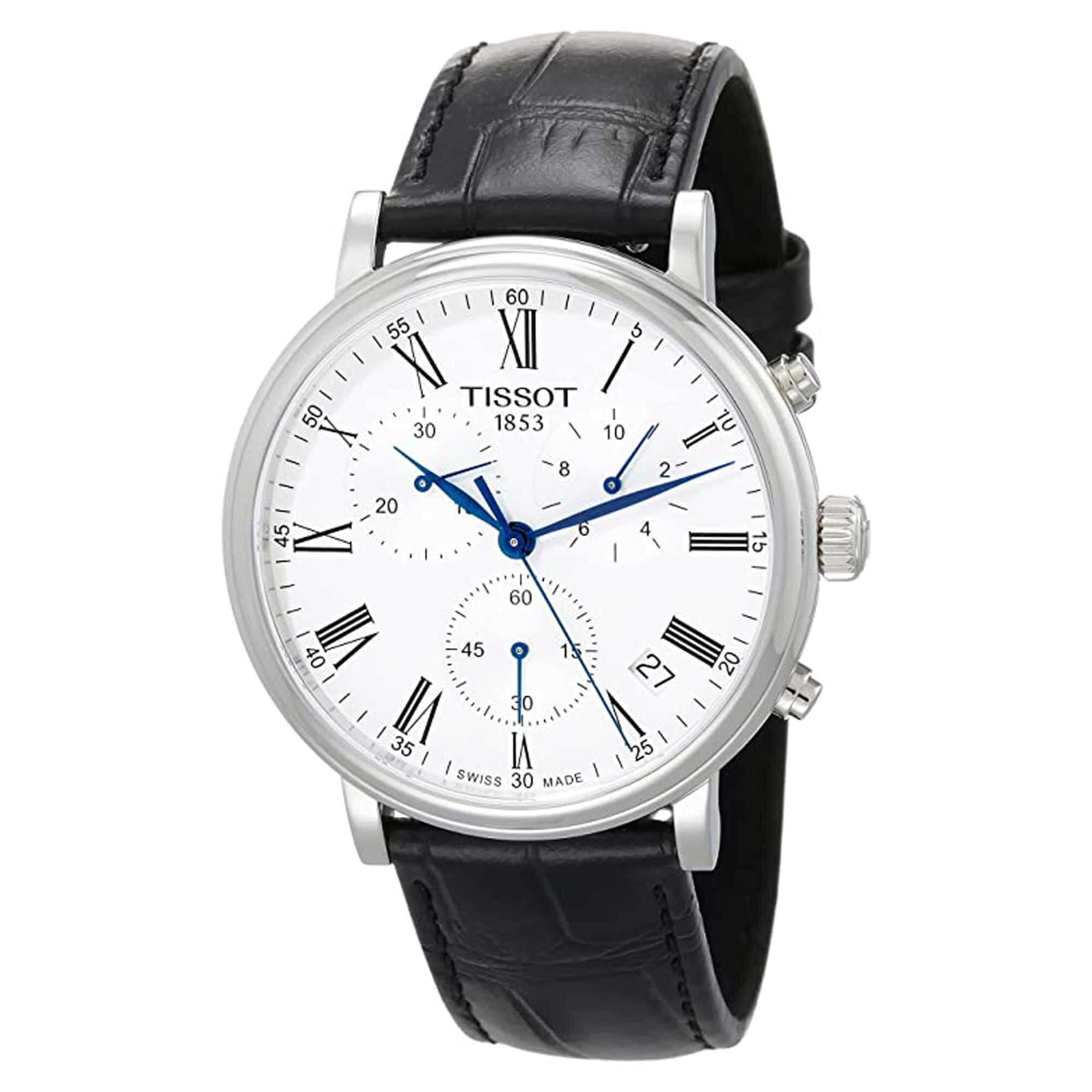 Tissot Men's Watch - Carson Premium Chronograph Black Leather Strap