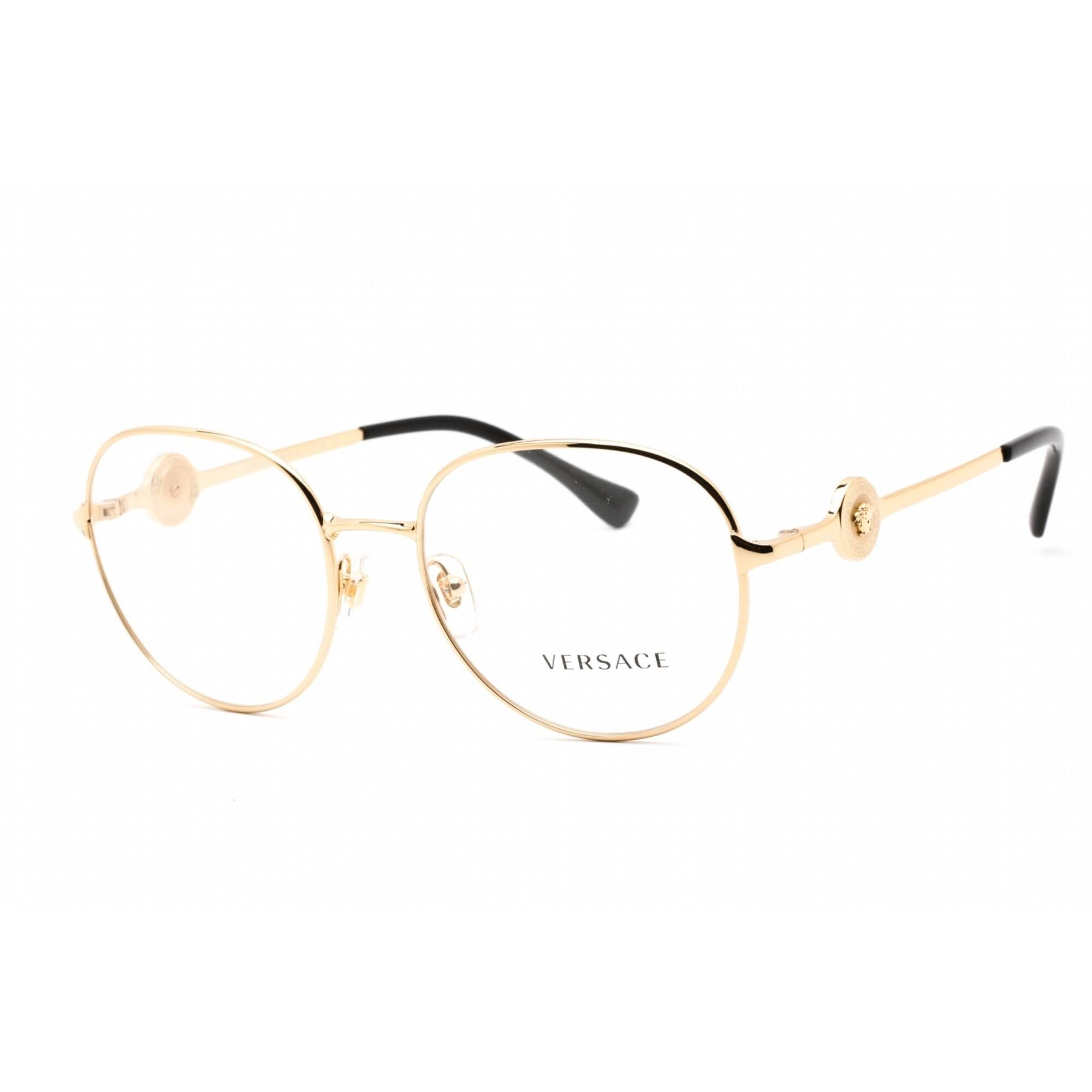 Versace Women's Eyeglasses - Full Rim Round Shape Gold Metal Frame | 0