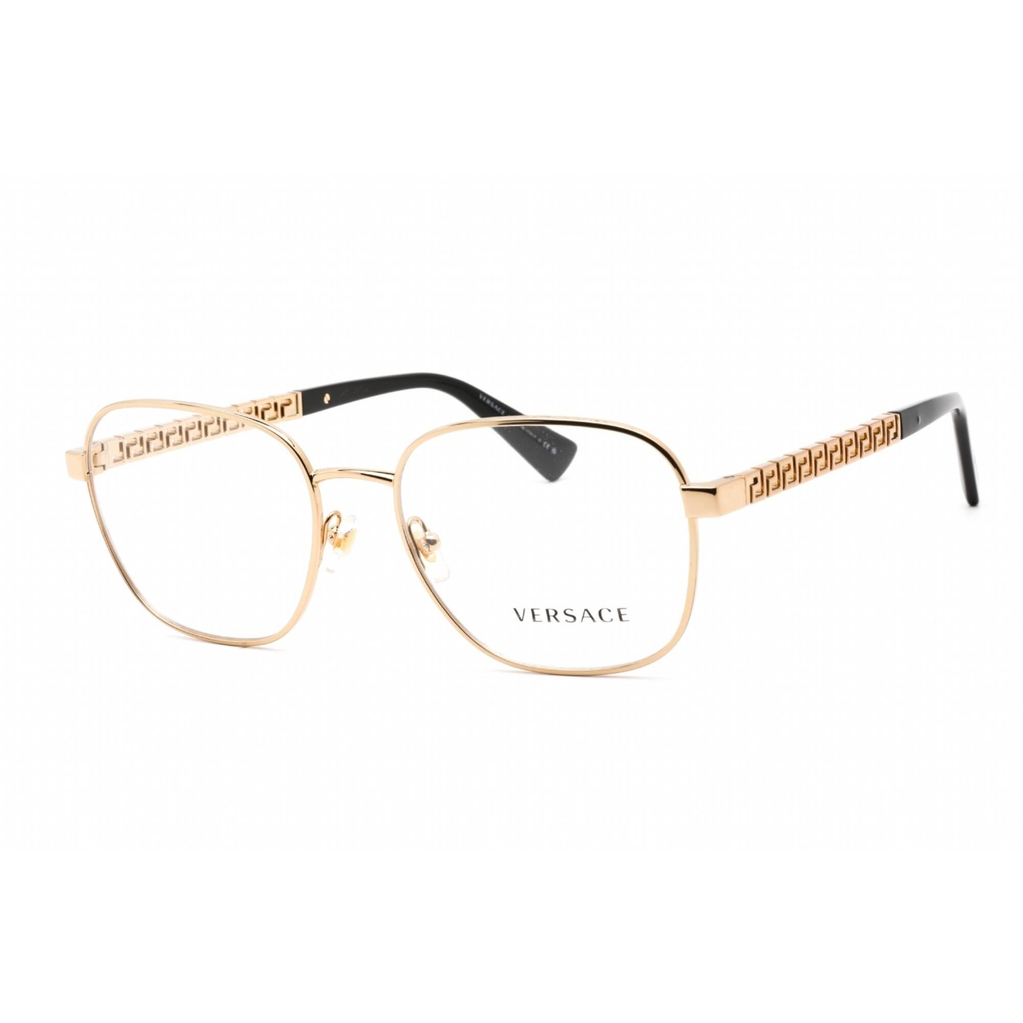 Versace Women's Eyeglasses - Full Rim Square Shape Gold Metal Frame